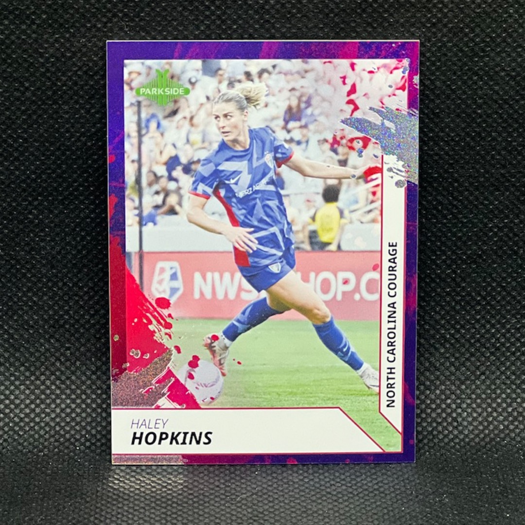Haley Hopkins 2024 Parkside NWSL Vol 2 Purple /10 Courage Soccer Card