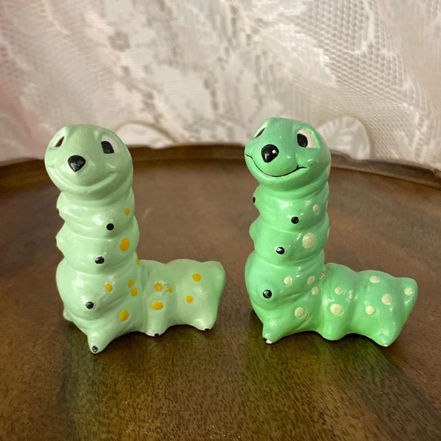 Ceramic Caterpillar Pair