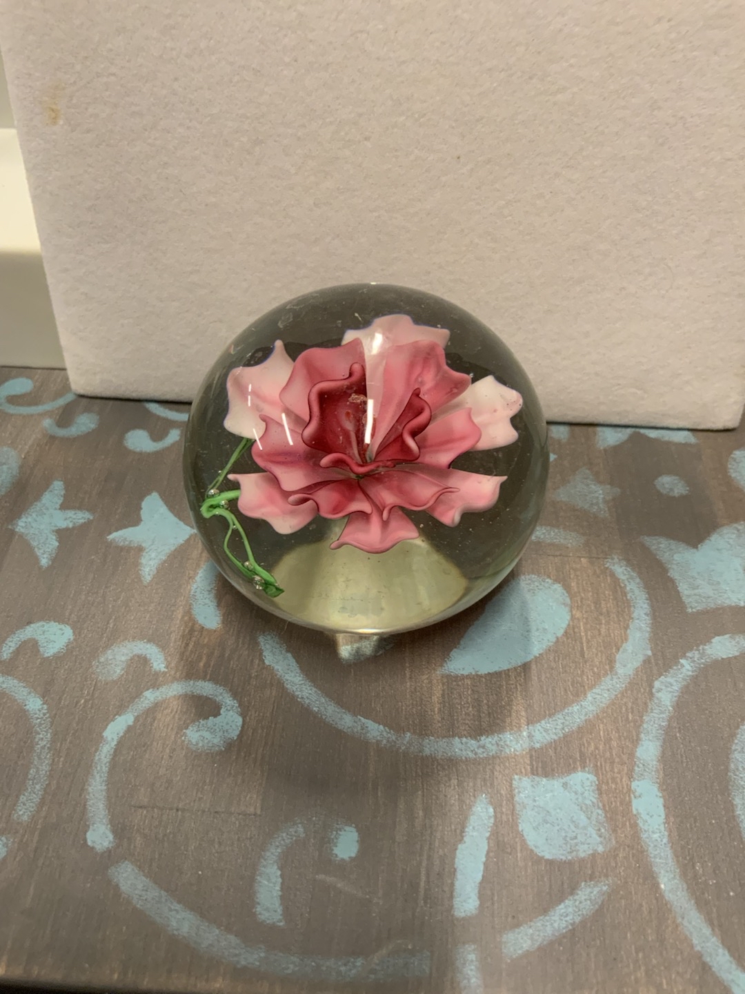 Pink flower paper Weight $12