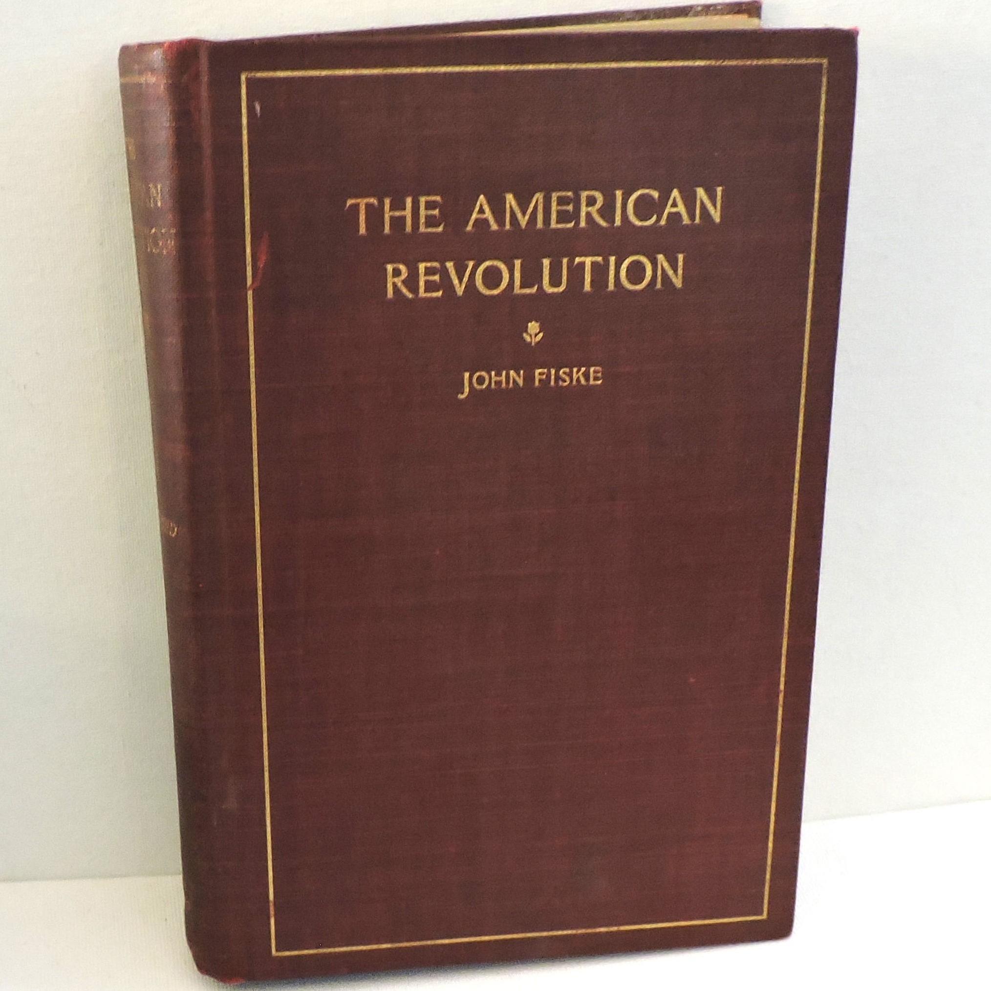 Antique Book The American Revolution Volume 1 John Fiske 1891 Illustrated