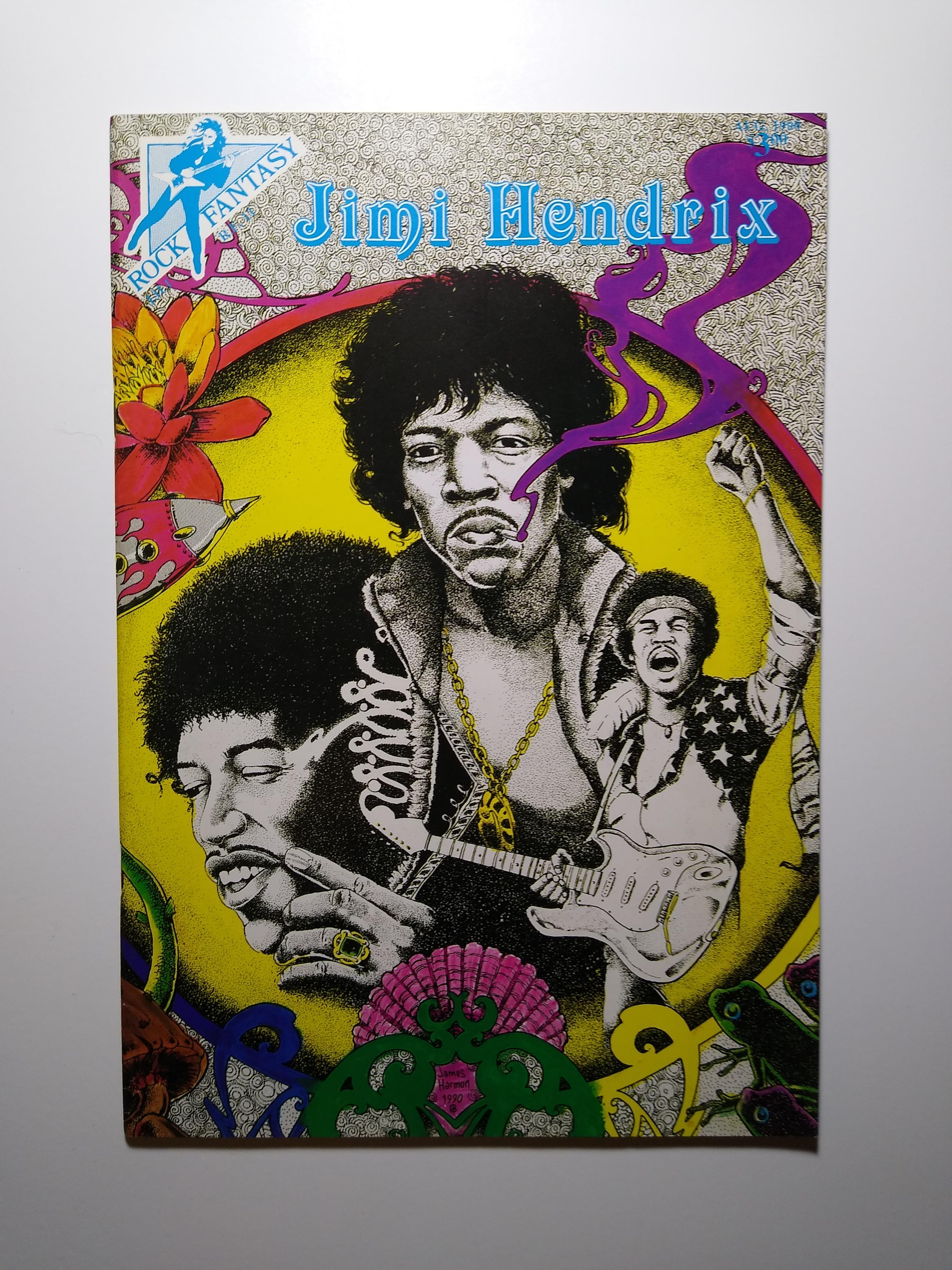 Jimi Hendrix Rock Fantasy Comic August 1990 Psychedelic Rock Artwork ...