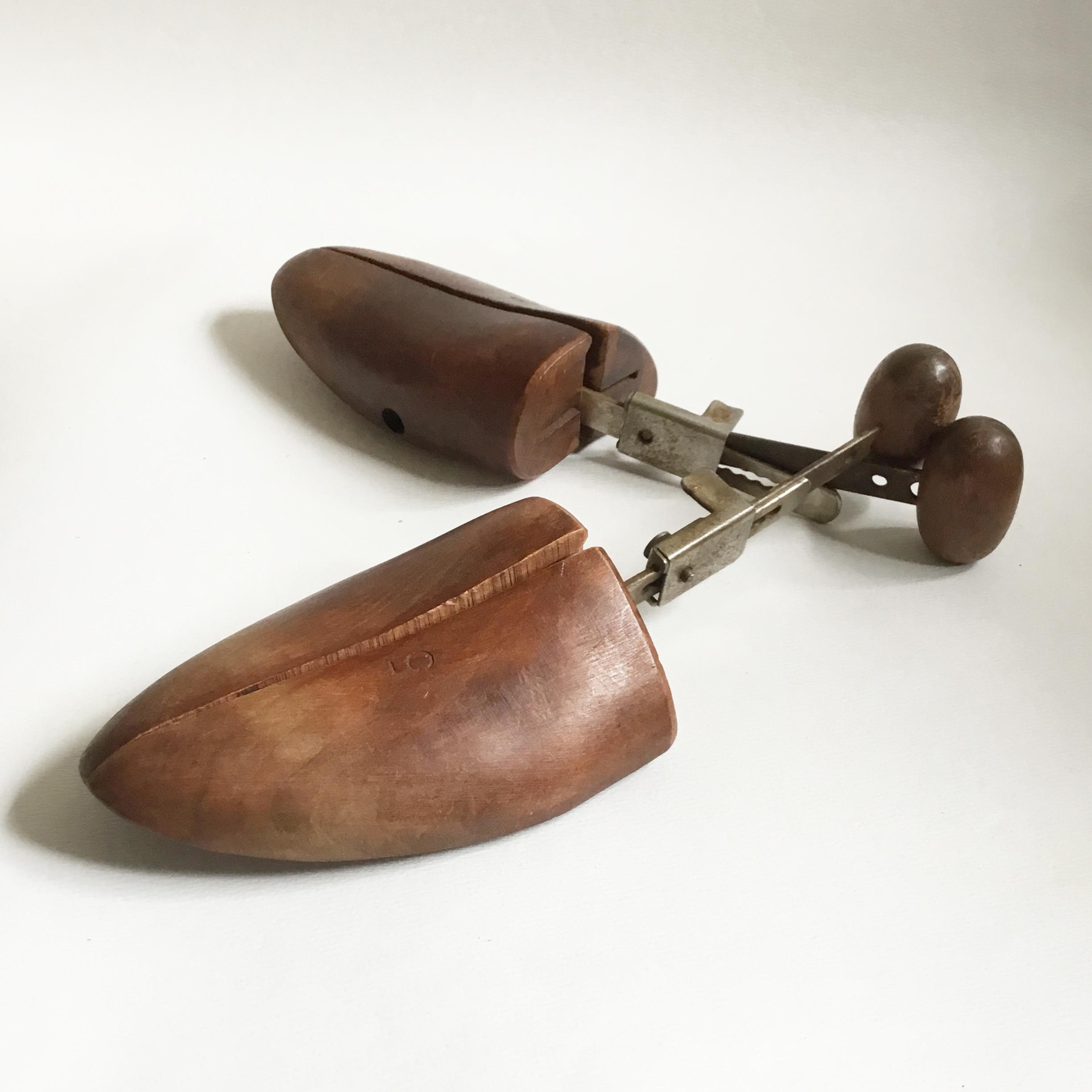 Vintage Wooden Shoe Trees Stretchers Expanders Form Inserts