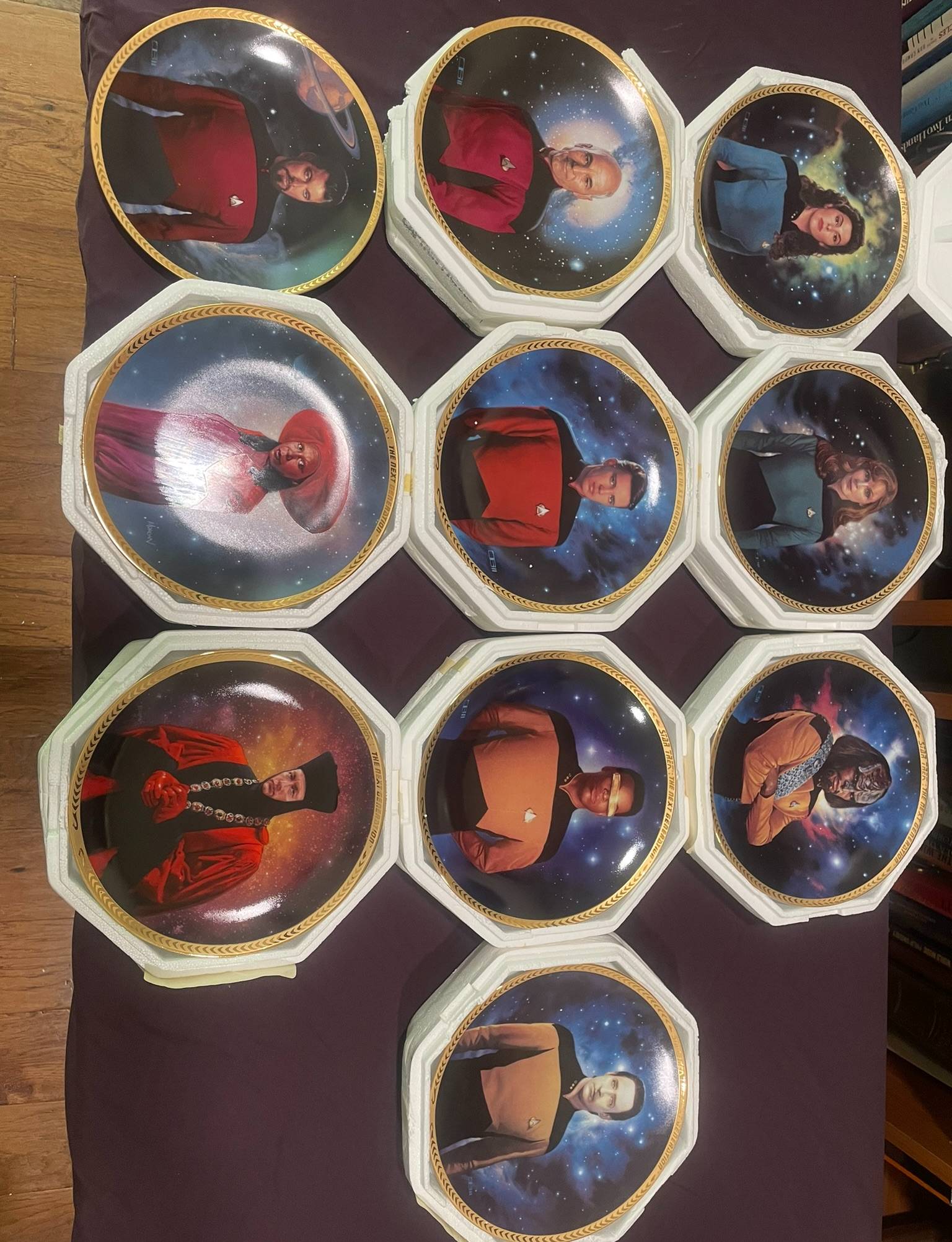 Star Trek The Next Generation Plate Collection - All 10 - 2 Morgans Q ...