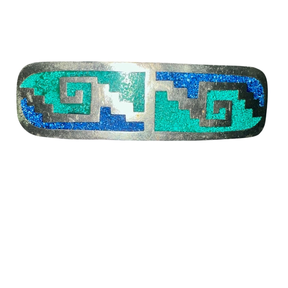 #01 - Vintage Salsa Designs Mexico Hair Clip/ Barrette Alpaca Silver ...