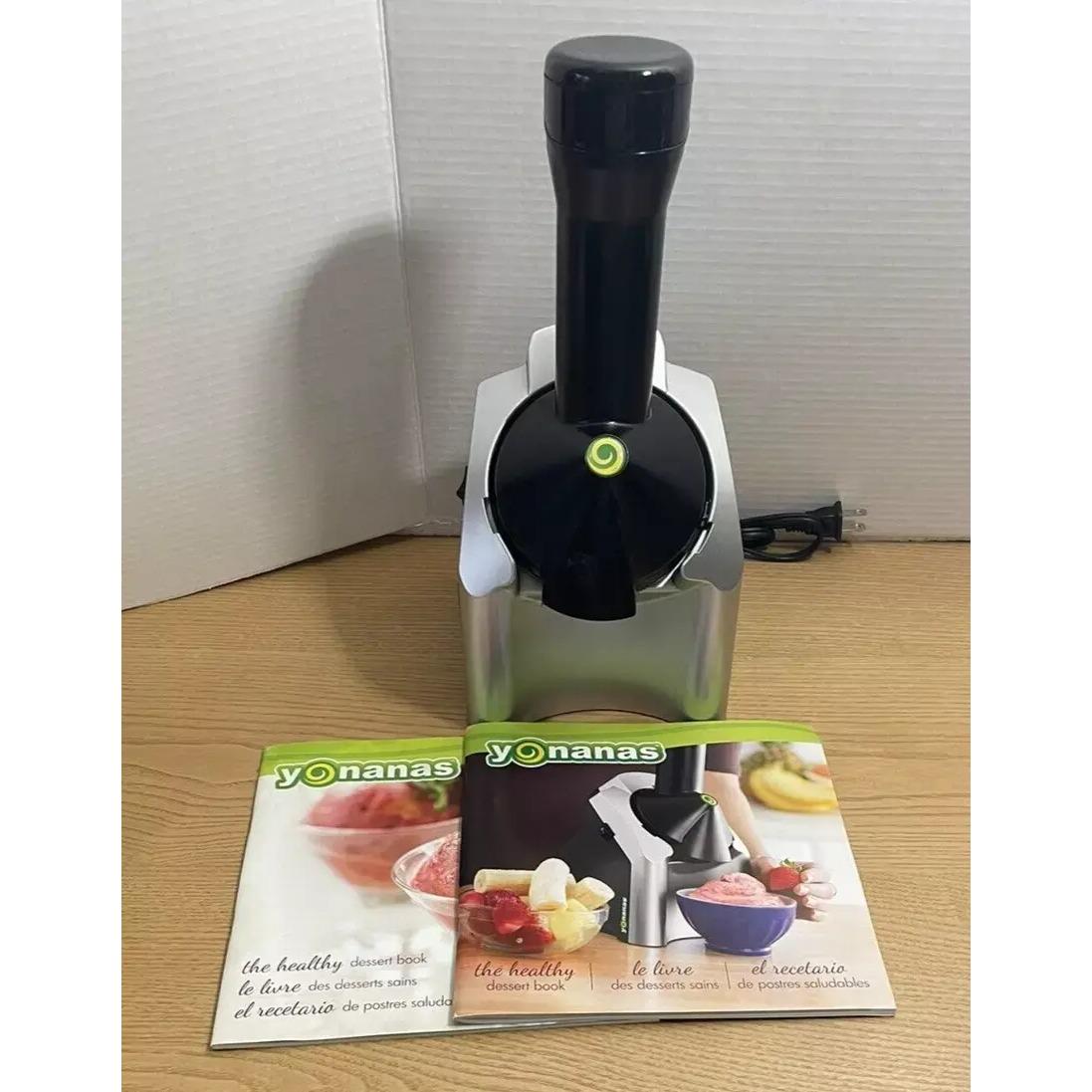 Yonanas Frozen Treat Dessert Maker Recipe Books Instruction Manuel Silver