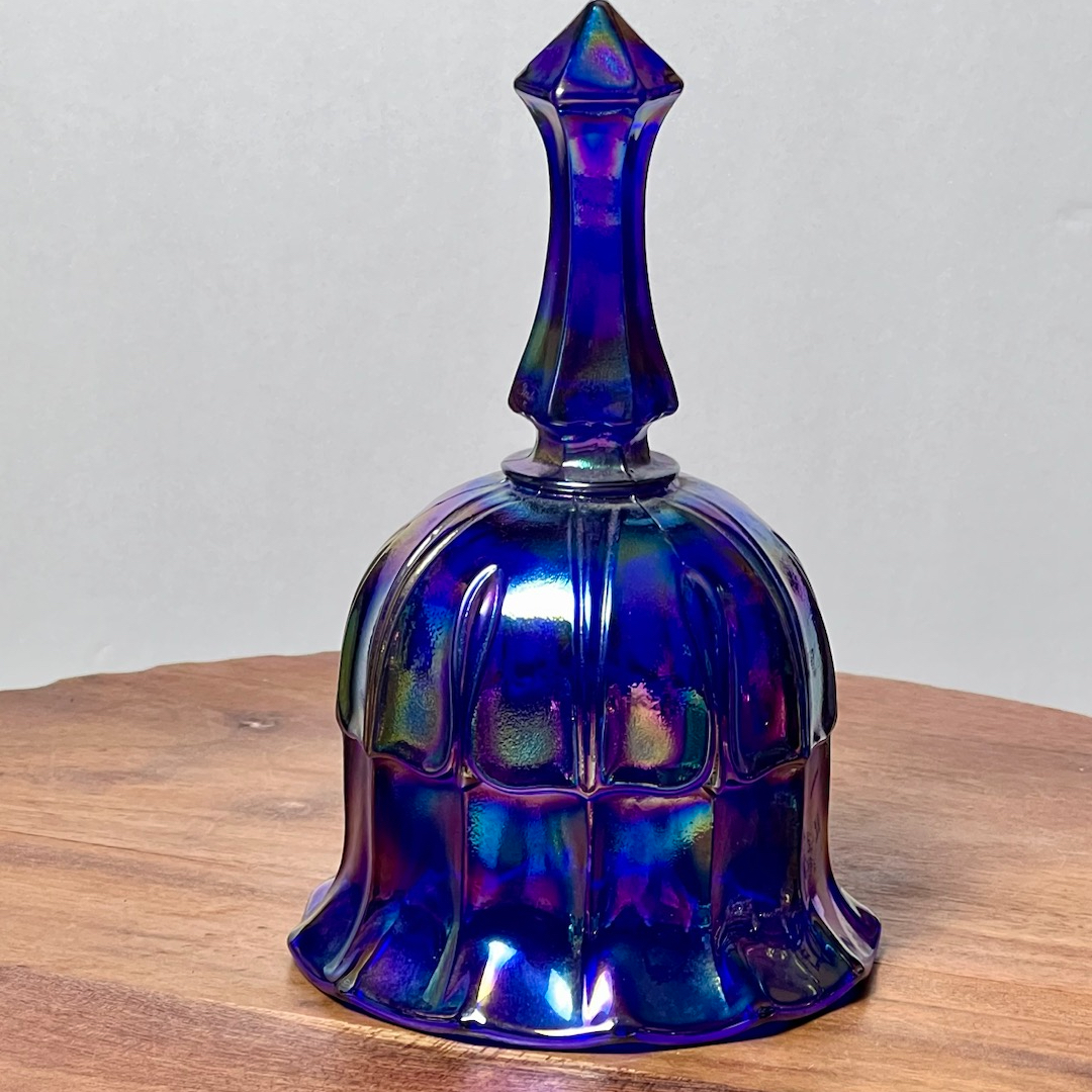 Fenton Blue Carnival Glass Bell