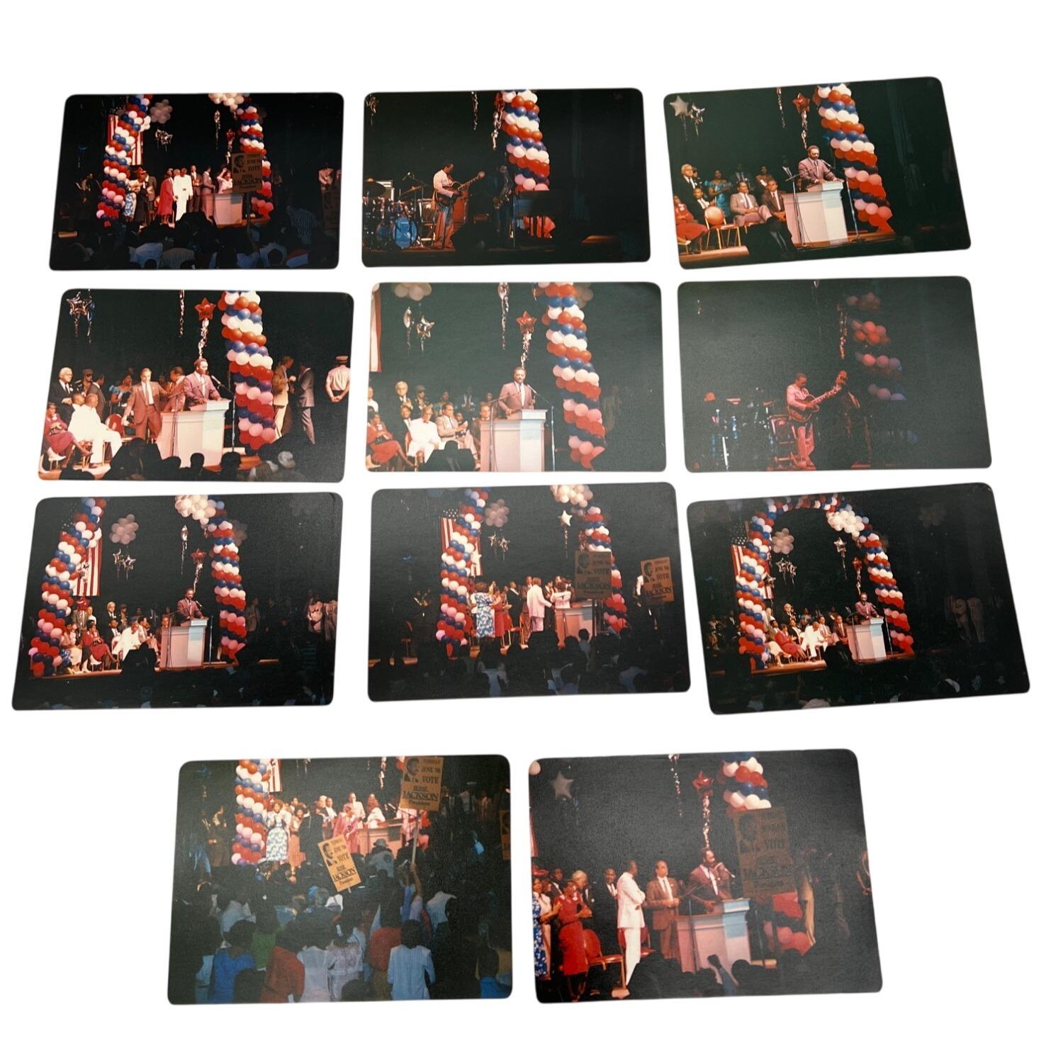 1988 Jesse Jackson Presidential Campaign Qty 11 Snapshot Photos 3.5" x ...