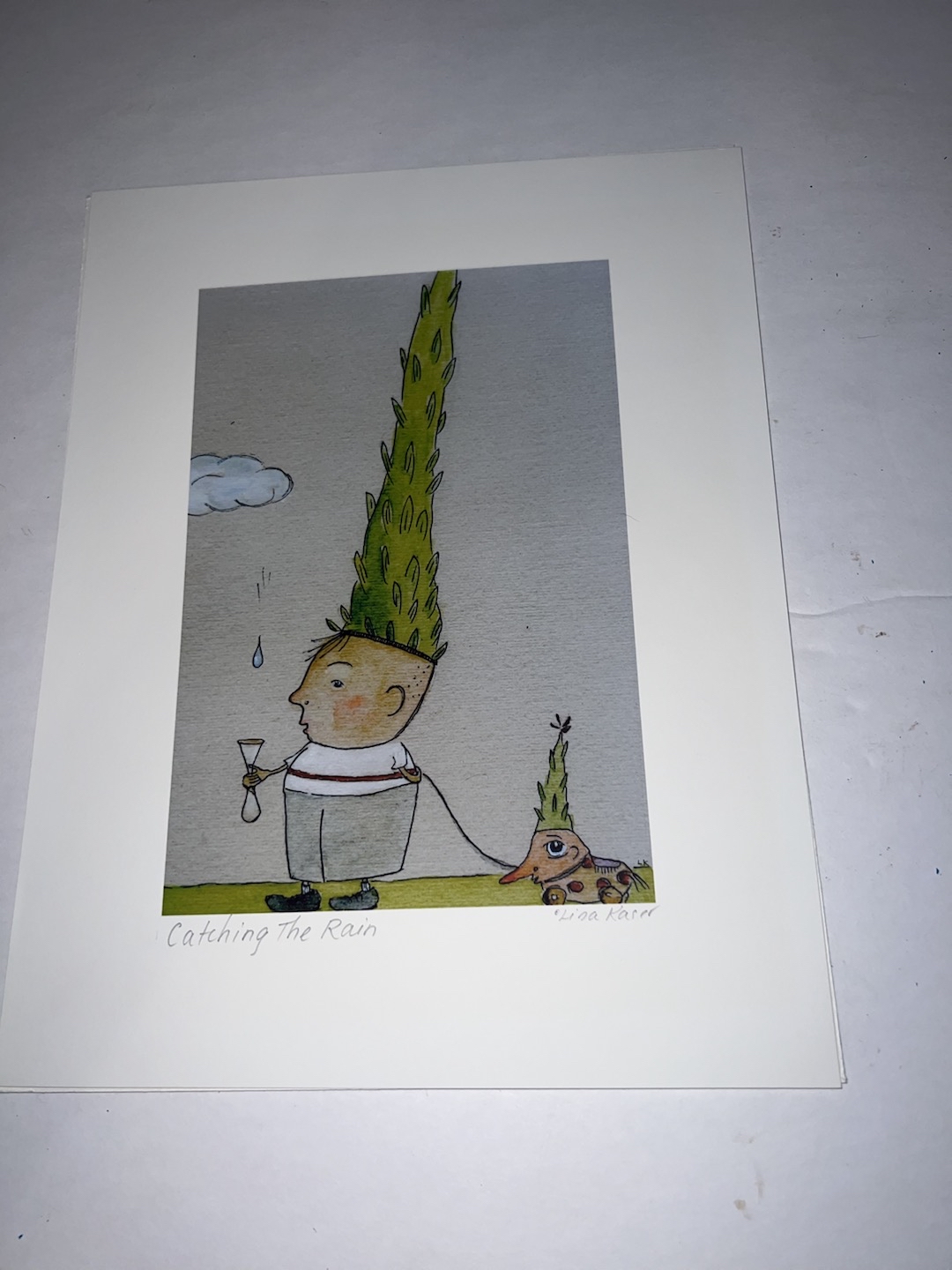 Lisa Kaser, ‘catching The Rain’, Art Signed Reproduced Print, Super ...