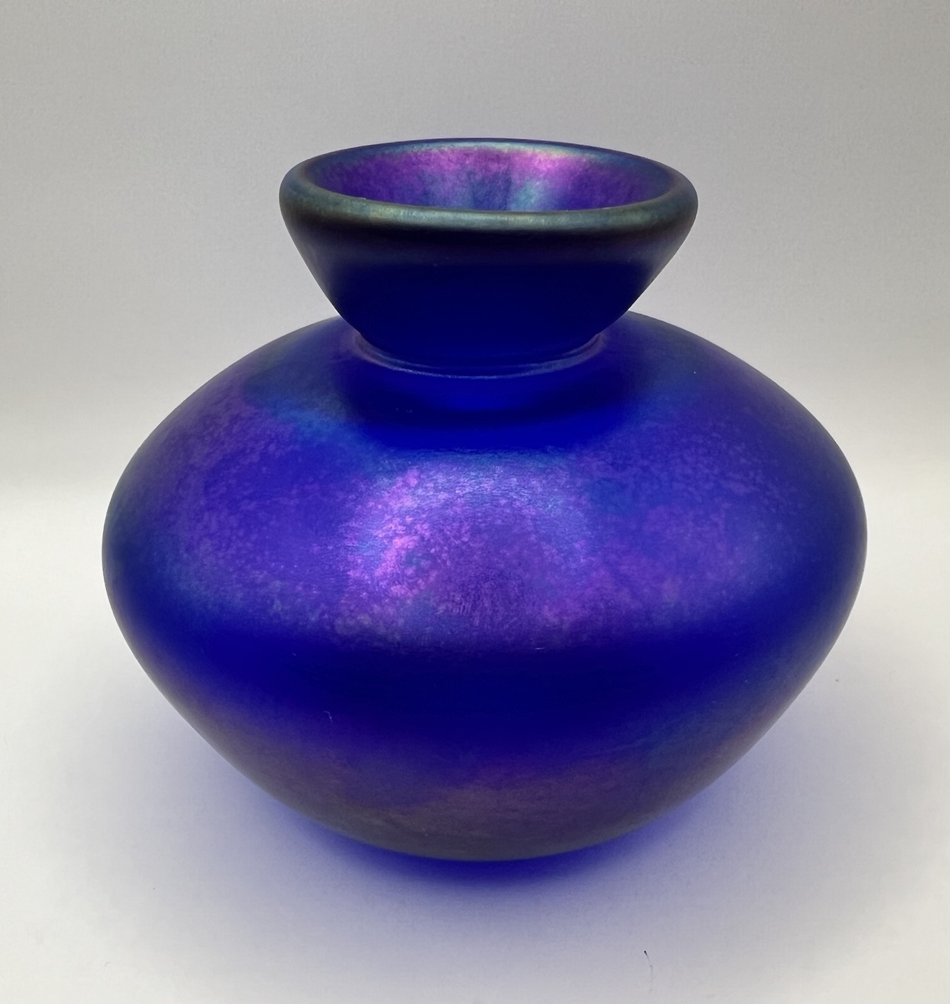 Charles Charlie Keeling Signed CJK 2003 Iridescent Blue Studio Art ...