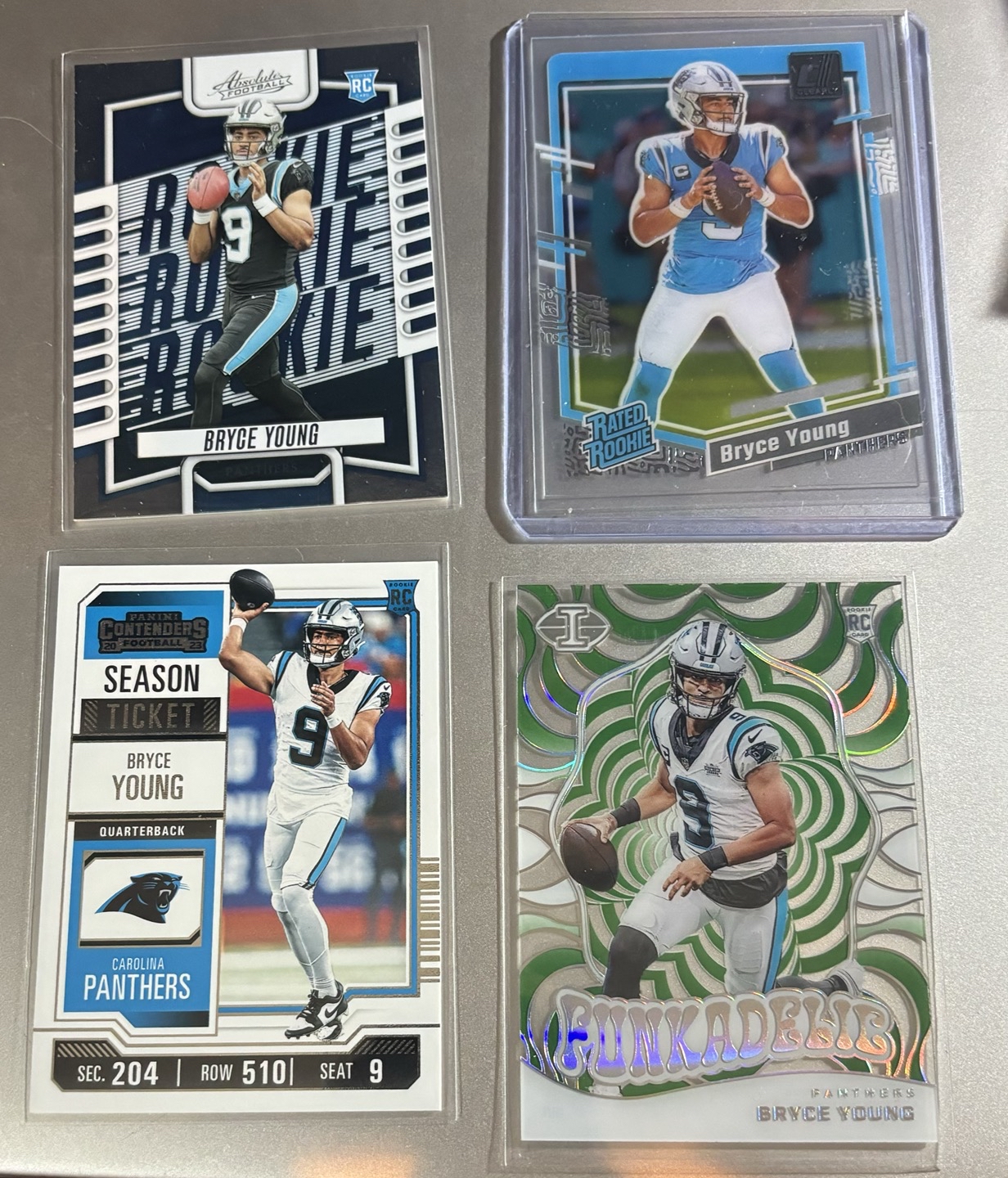 Bryce Young Rookie Lot 1 Clearly Donruss