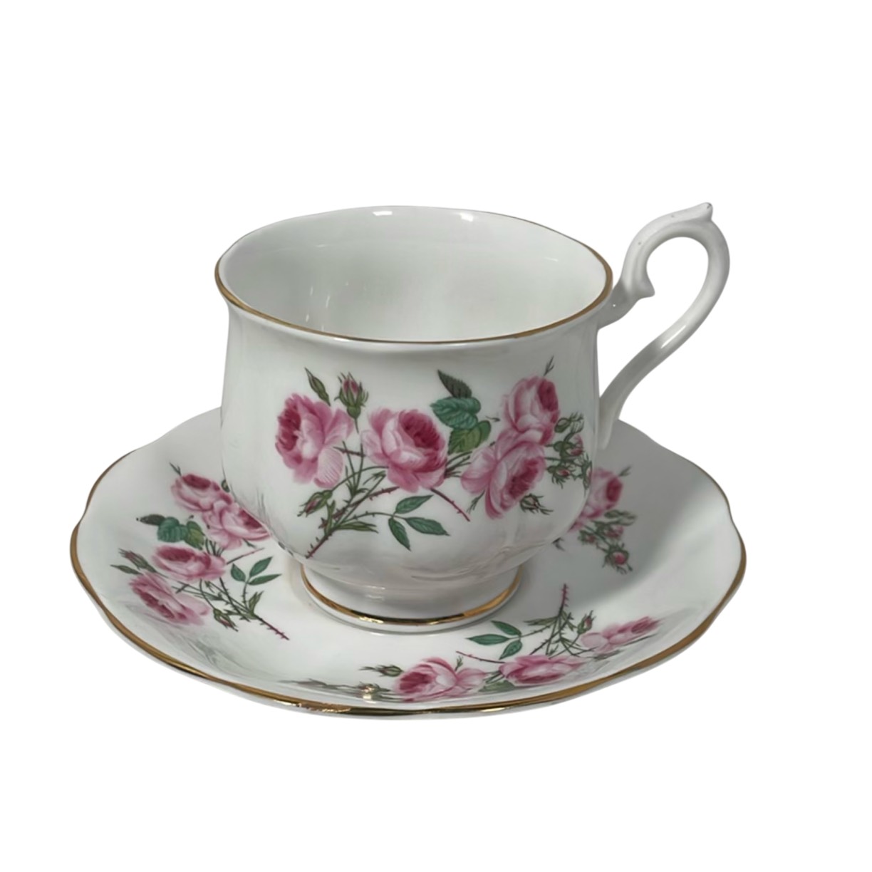 Royal Albert Pink Roses Teacup & Saucer