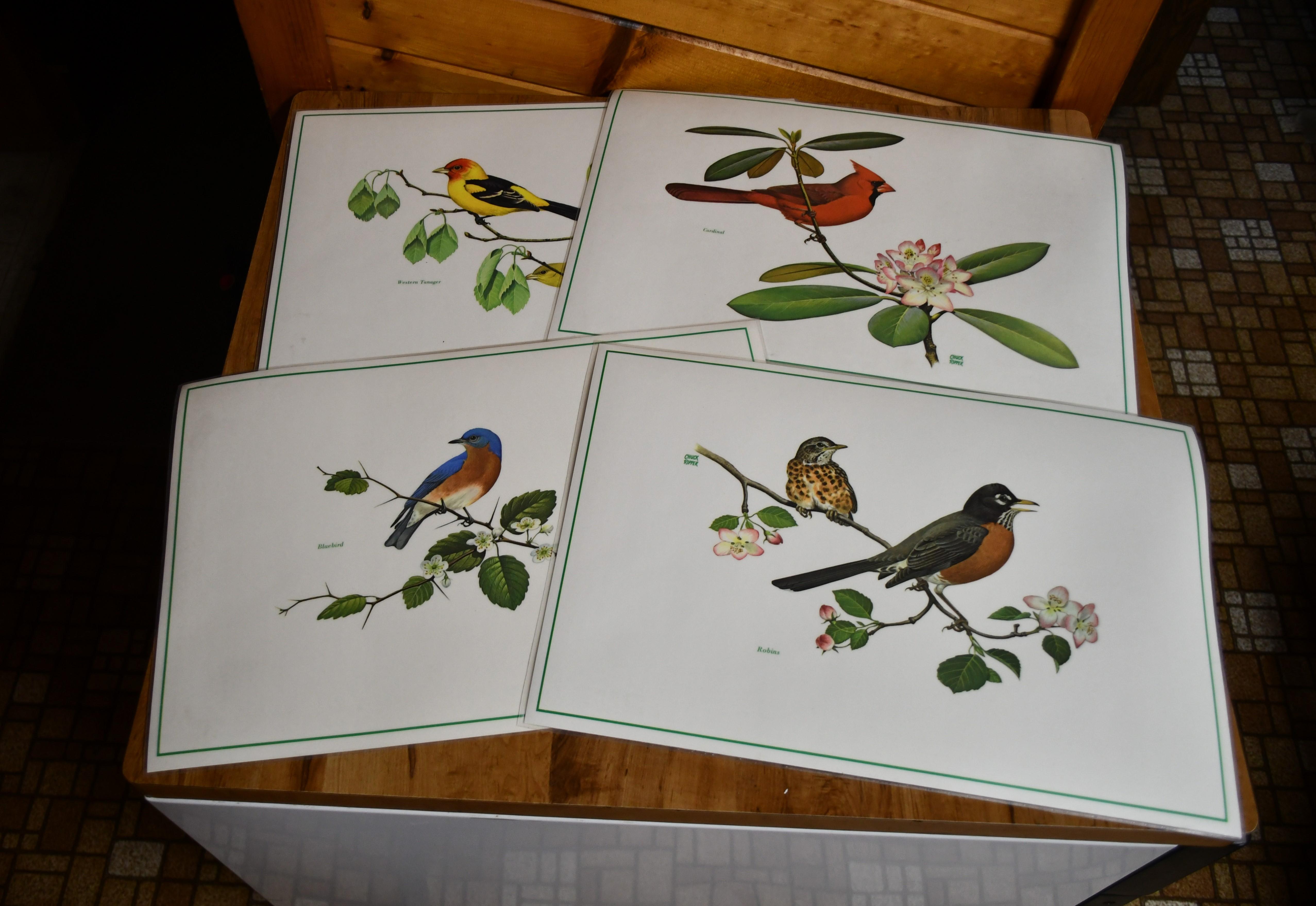 Vintage 1970's Lot Of Four Chuck Ripper Double Sided Bird Rubberlike ...