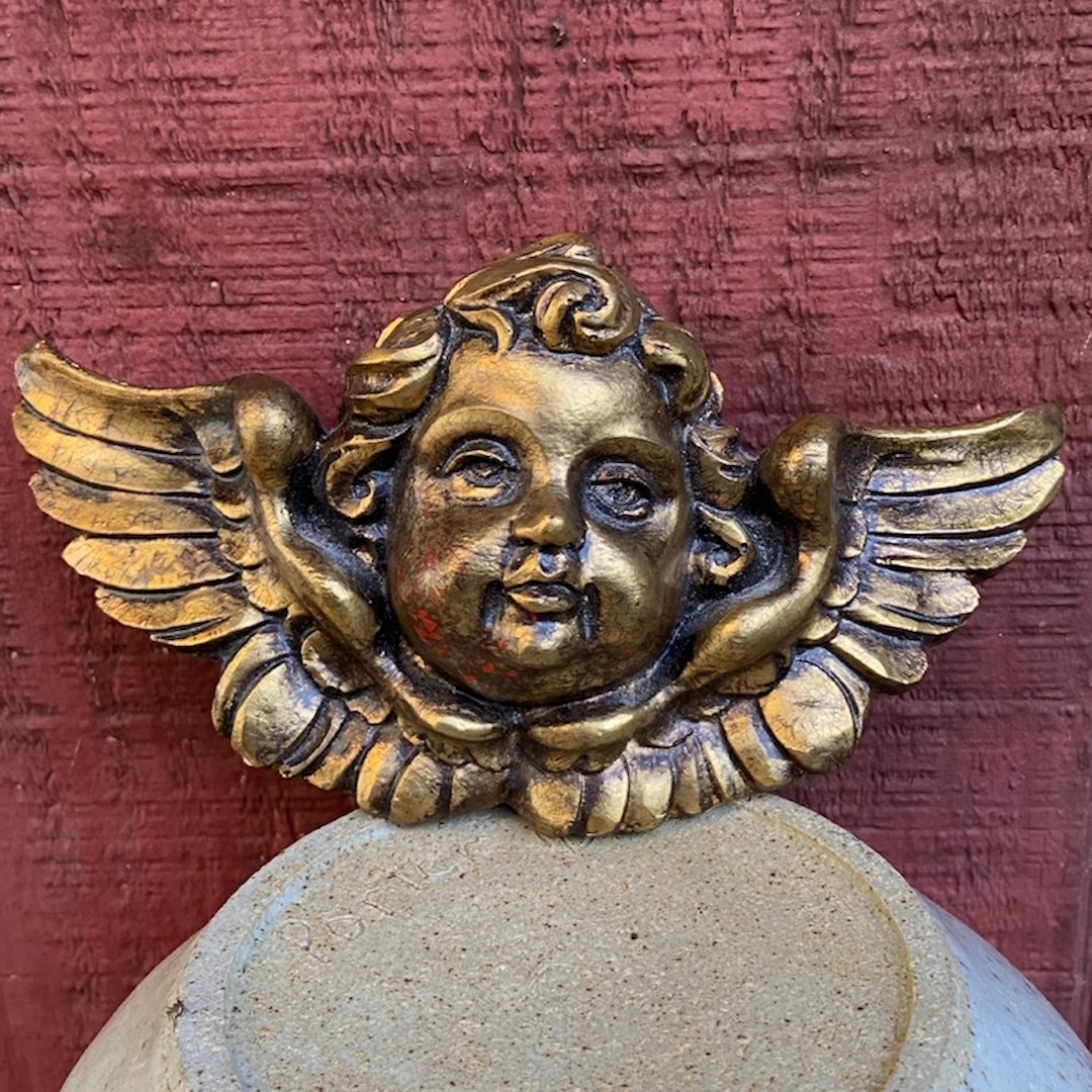 Angel / Cherub Face With Wings, Wall Decor. Made Of Plastic. Wall ...