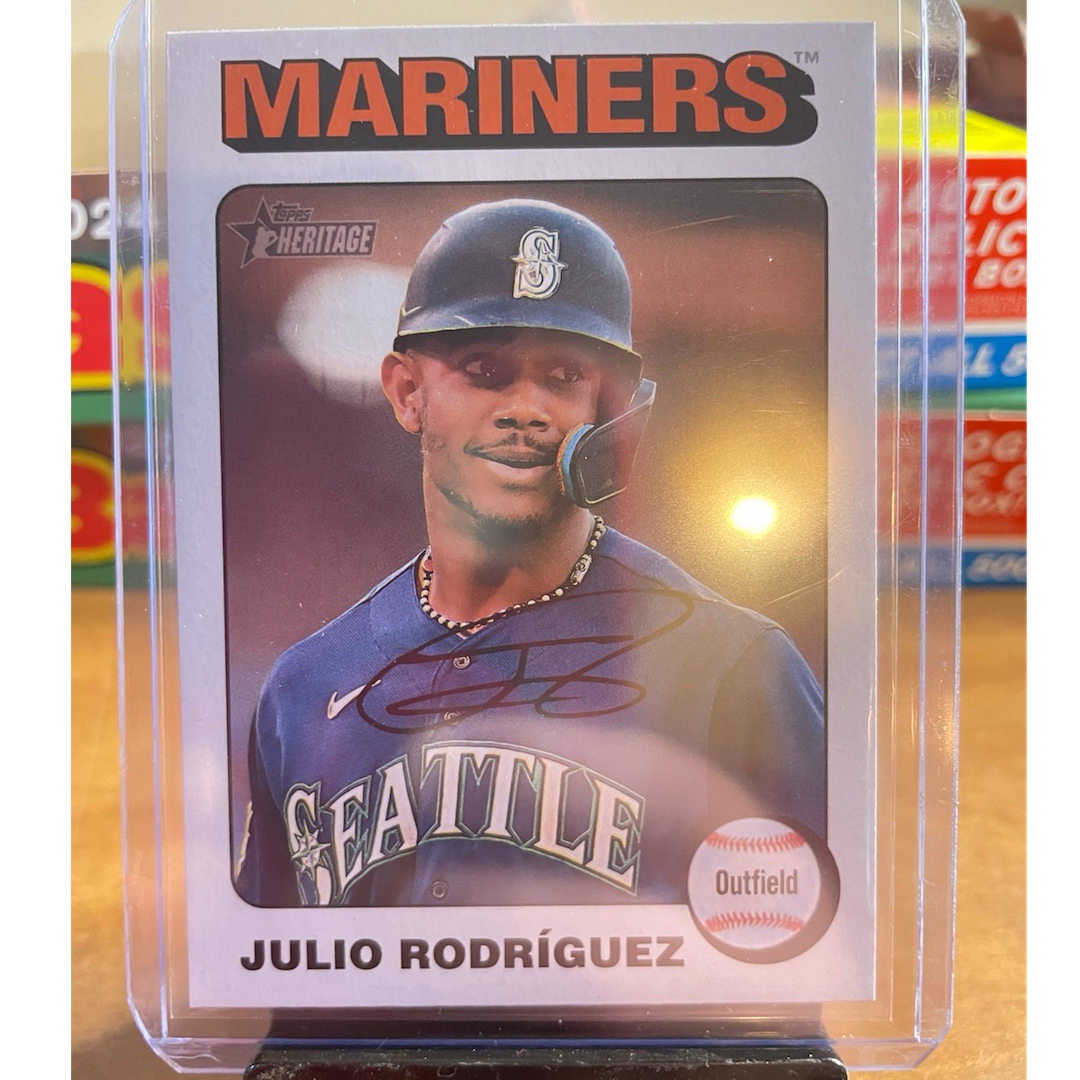 2024 Heritage Julio Rodriguez White Border Seattle Mariners