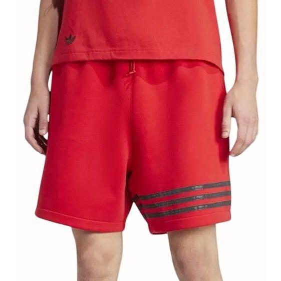 Adidas Men Neuclassic Red Striped Shorts Drawstring Waist Side Pockets ...