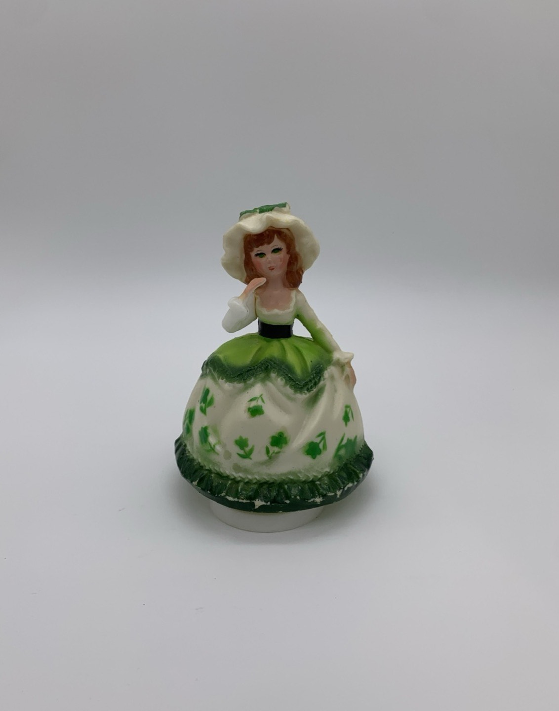 Vtg. Irish Lady Twirling Musical Windup Figurine “When Irish Eyes Are ...