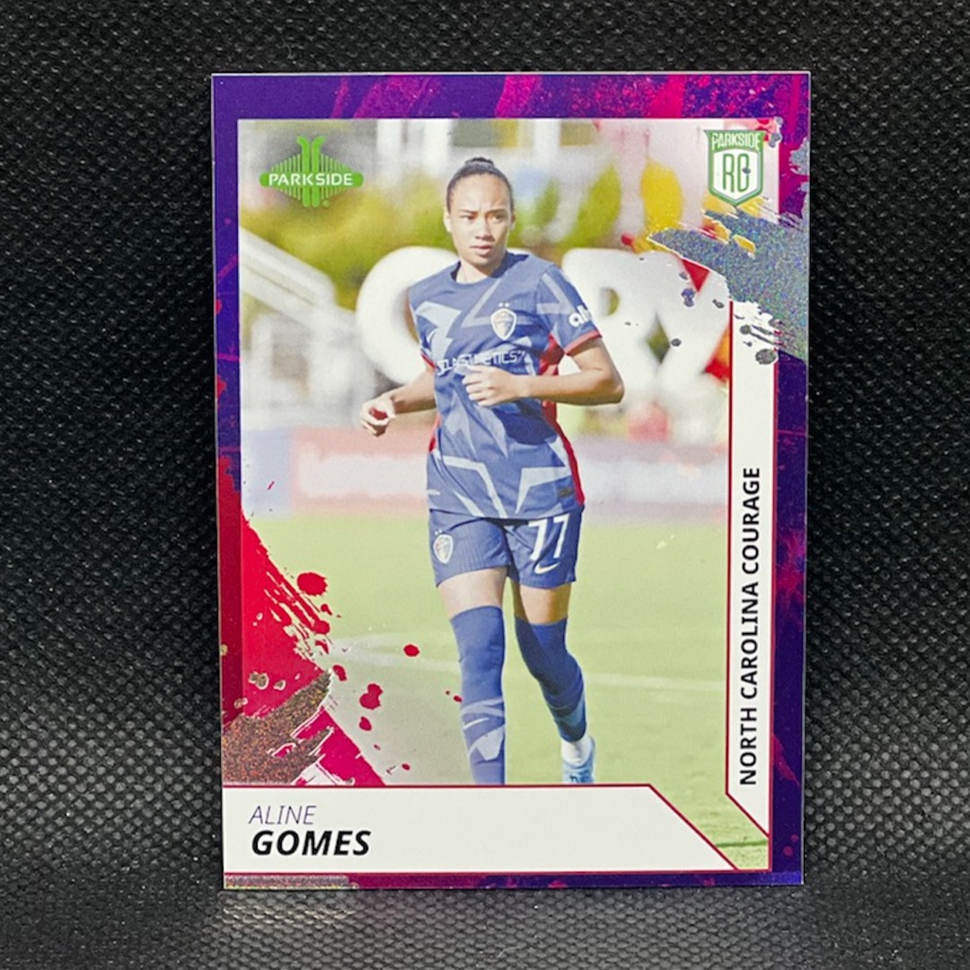 Aline Gomes 2024 Parkside NWSL Vol 2 Purple /10 NC Courage Soccer Card
