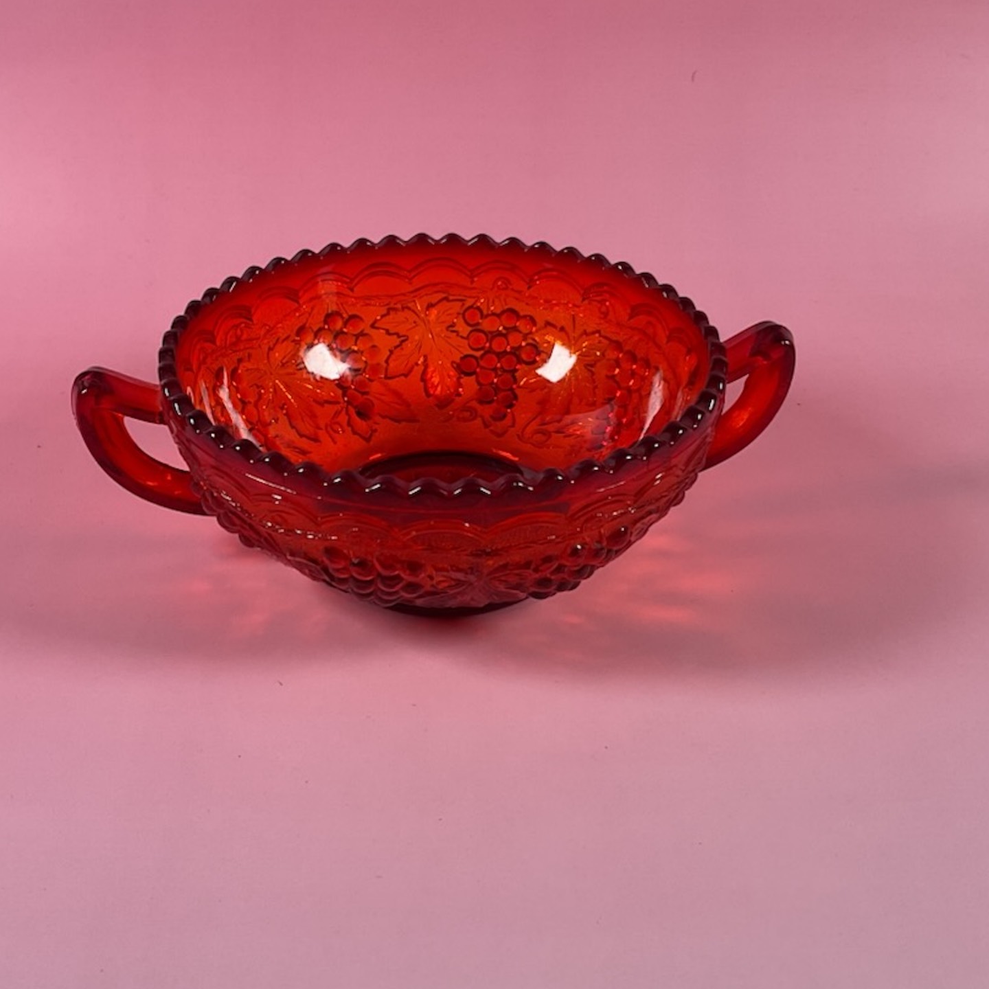 Vintage Imperial Glass Amber in a Bonbon Dish