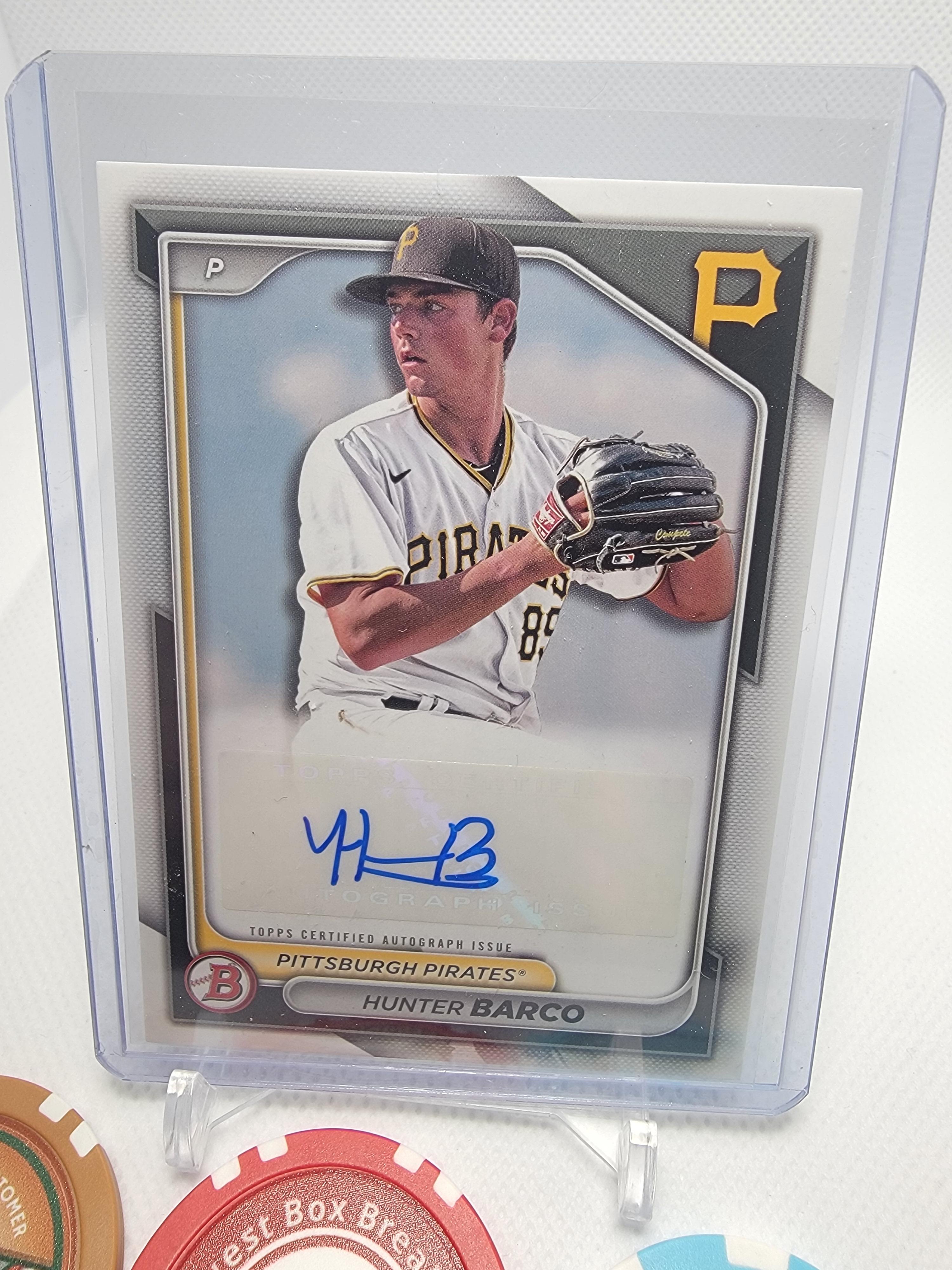 Hunter Barco 2024 Bowman Paper Prospect Auto - Pittsburgh Pirates