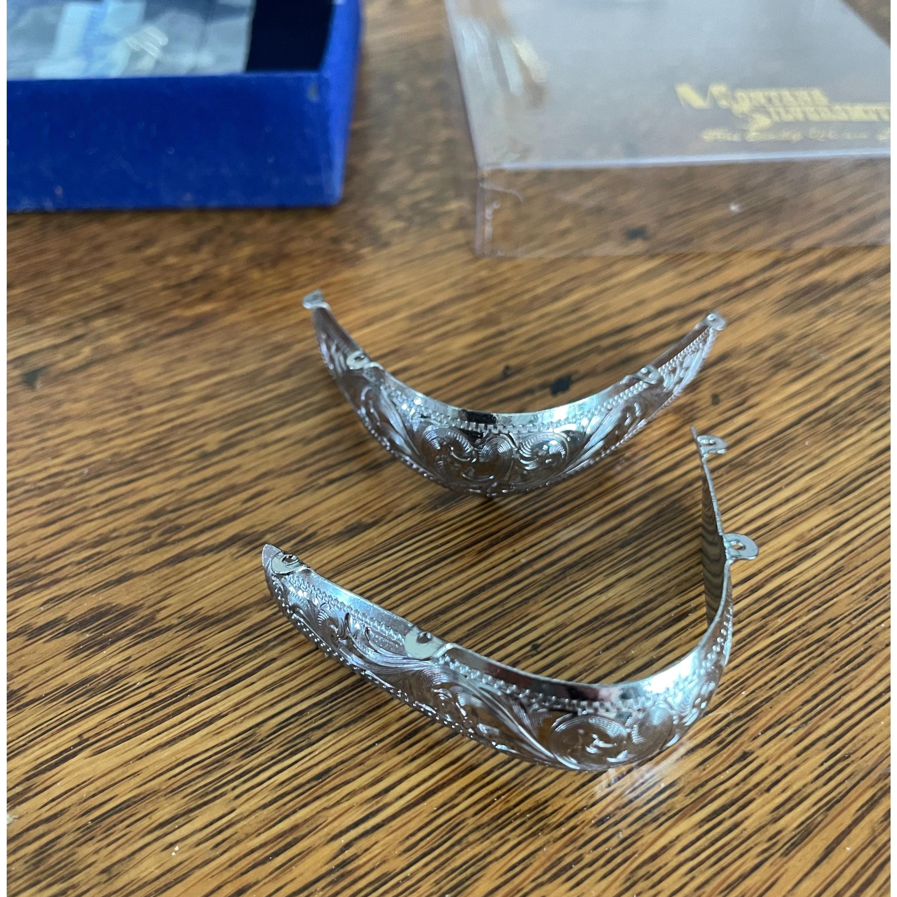 Silver Western Boots tips