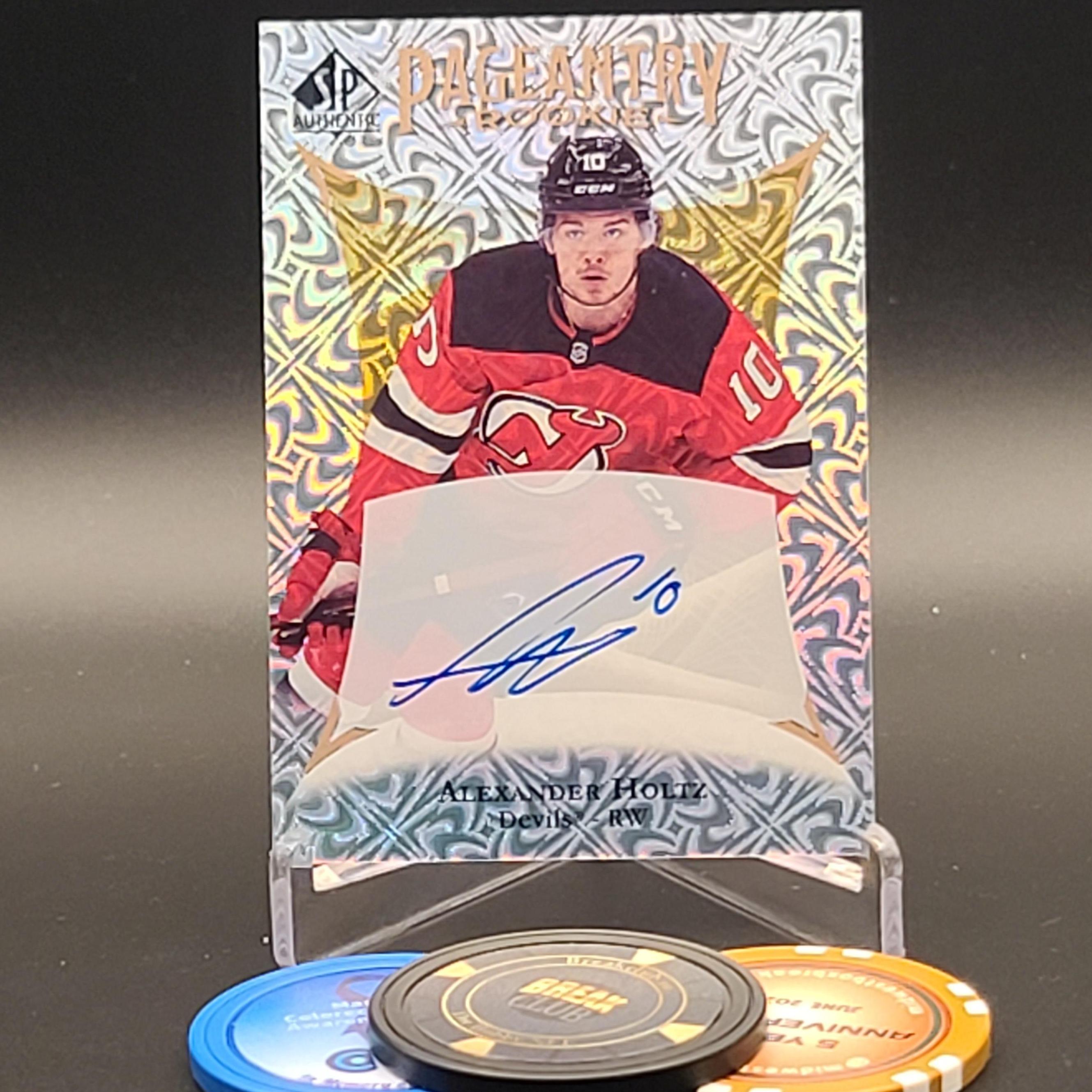 Alexander Holtz Rookie Auto 2021-22 Upper Deck SP Authentic Pageantry ...