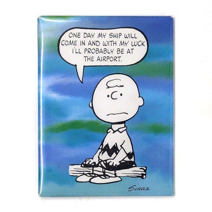Charlie Brown Plaque - 'One Day My Ship Will Come In' - Peanuts