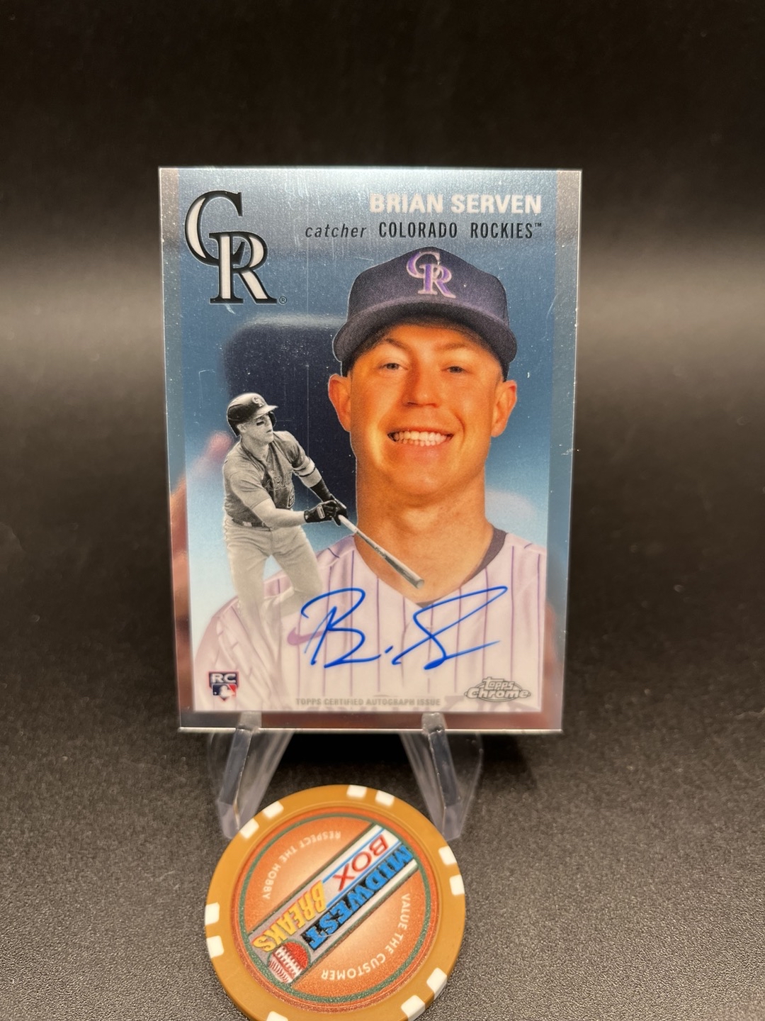 Brian Serven Auto 2023 Topps Chrome Anniversary Baseball Cards Colorado ...