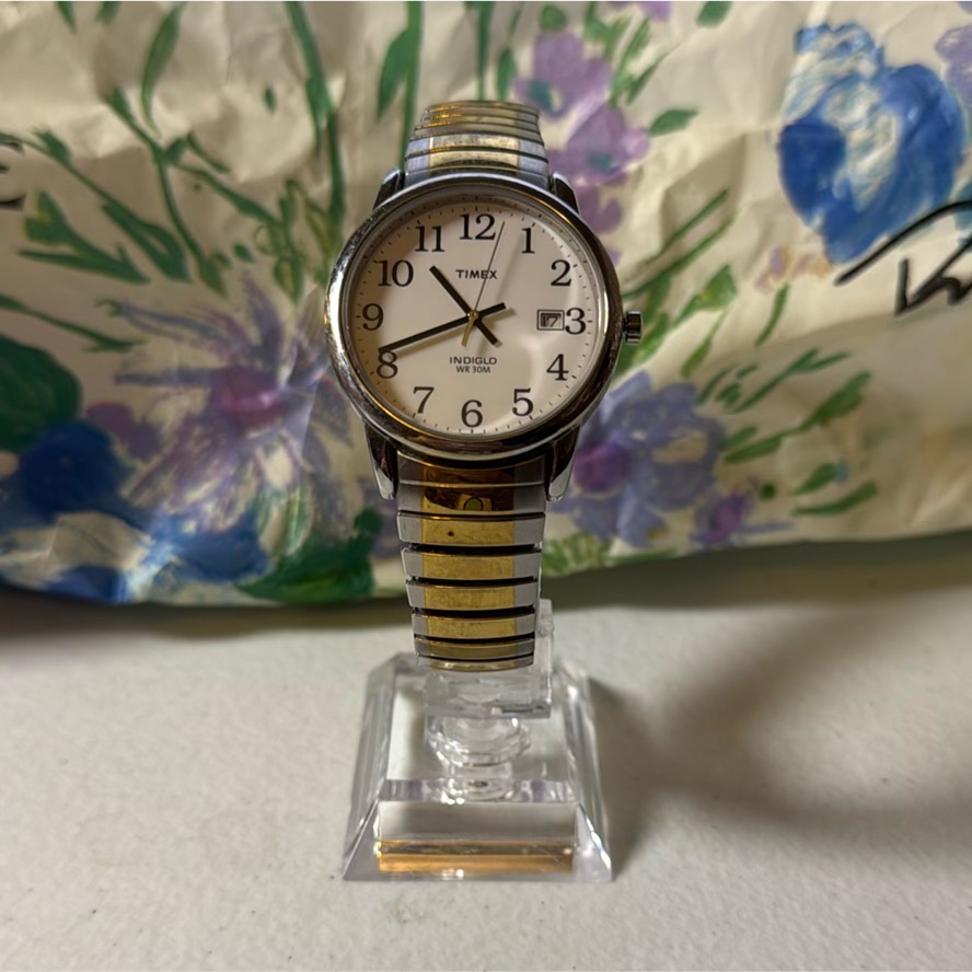 Timex Easy Reader Silver & Gold Tone