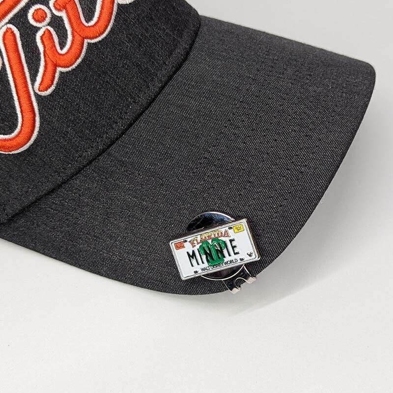 Disney "Minnie Mouse" License Plate Golf Ball Marker with Magnetic Hat Clip