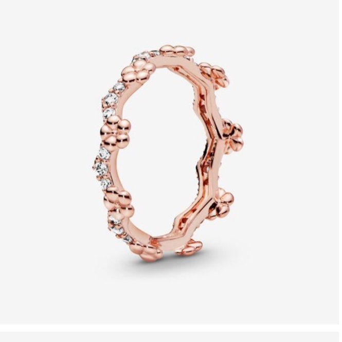 Authentic Pandora Flower Crown Ring. Size 54