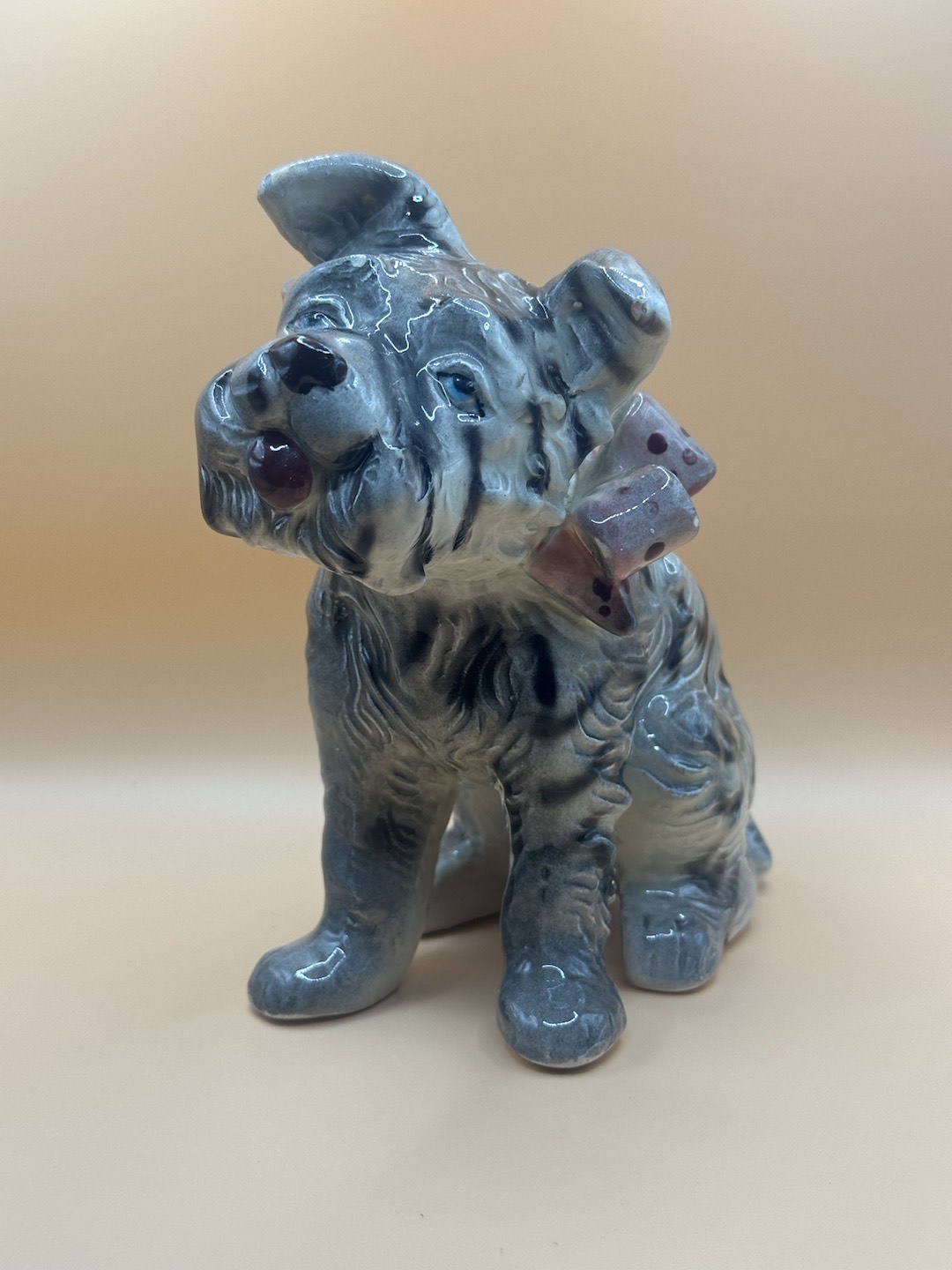 Vintage Ceramic Dog Planter Made In Japan