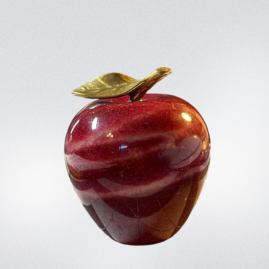 54 Vintage Red Polished Swirls Marble Alabaster, Apple Stone ...