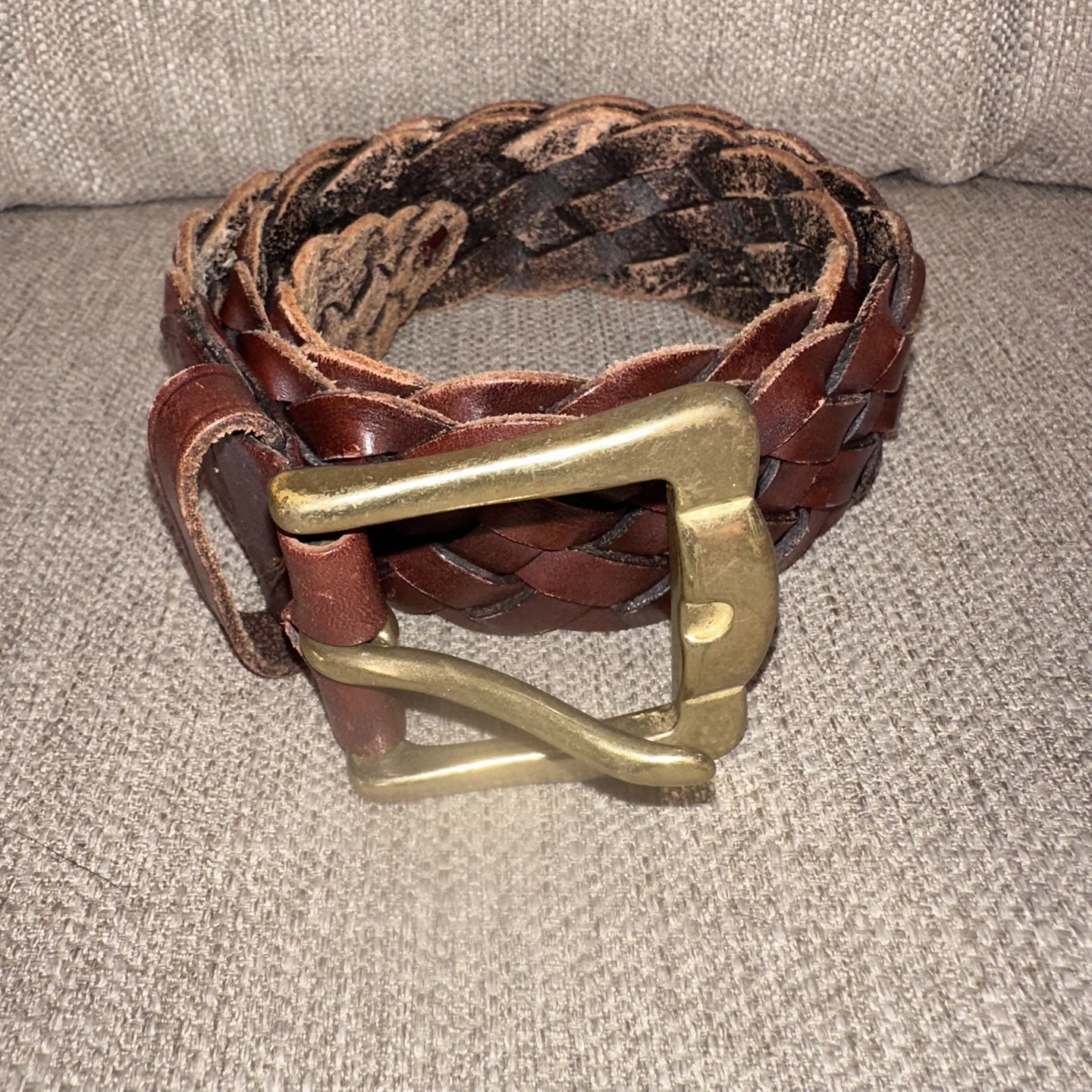 Vintage Eddie Bauer Braided Leather Brown Belt Unisex Size Small 32 ...