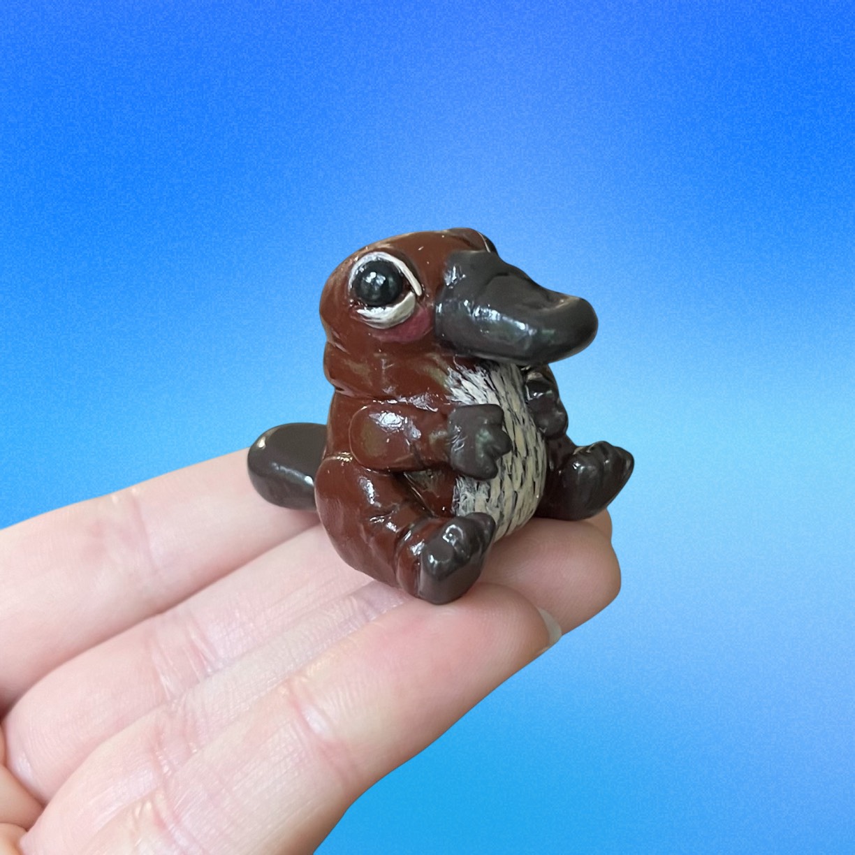 Handmade By Me - Gary The Platypus - Miniature Polymer Clay Platypus ...