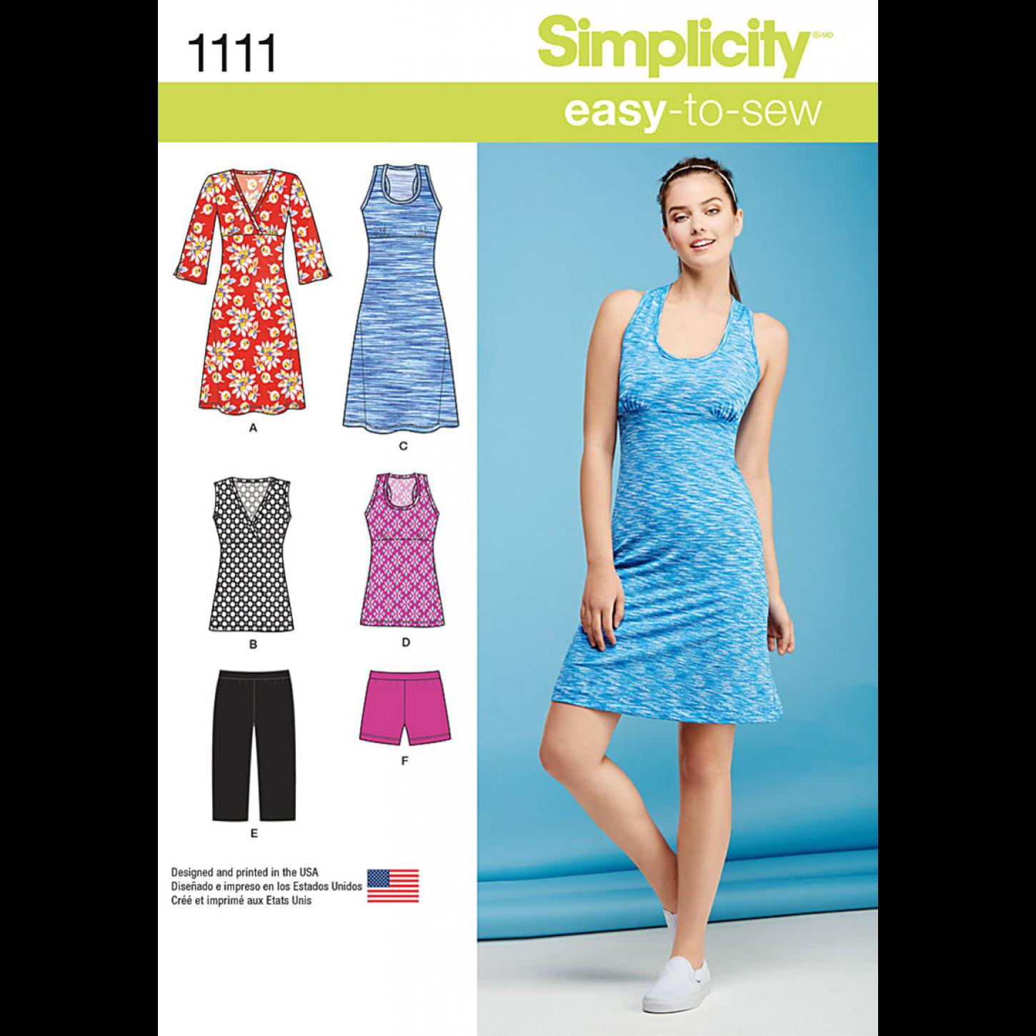 Simplicity Sewing Pattern 1111 - Easy Knit Sport Dresses Tunics and ...