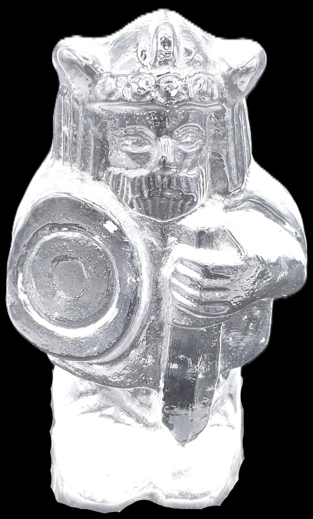 Vintage Magnor, Crystal Viking Warrior Paperweight / Figurine, Made in ...