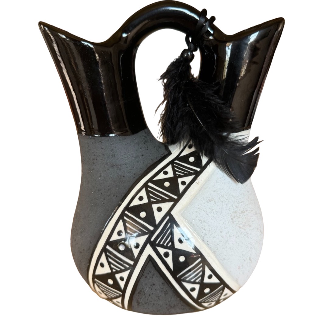 Native American Wedding Vase "BUFFALO DANCER AC DORN" (ANSI POTTERY STUDIO)