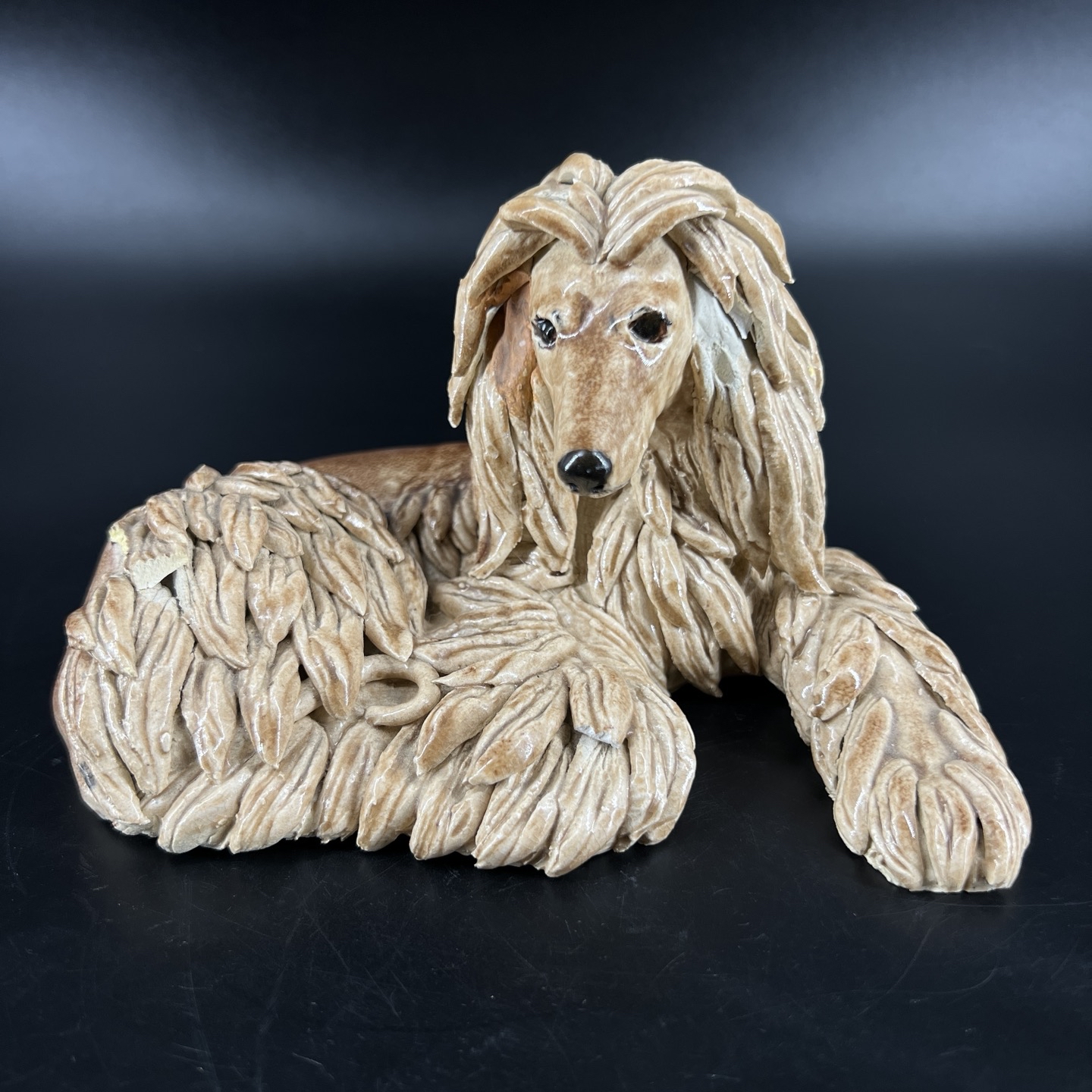 Jane Callender California Pottery Afghan Hound Figurine AS IS