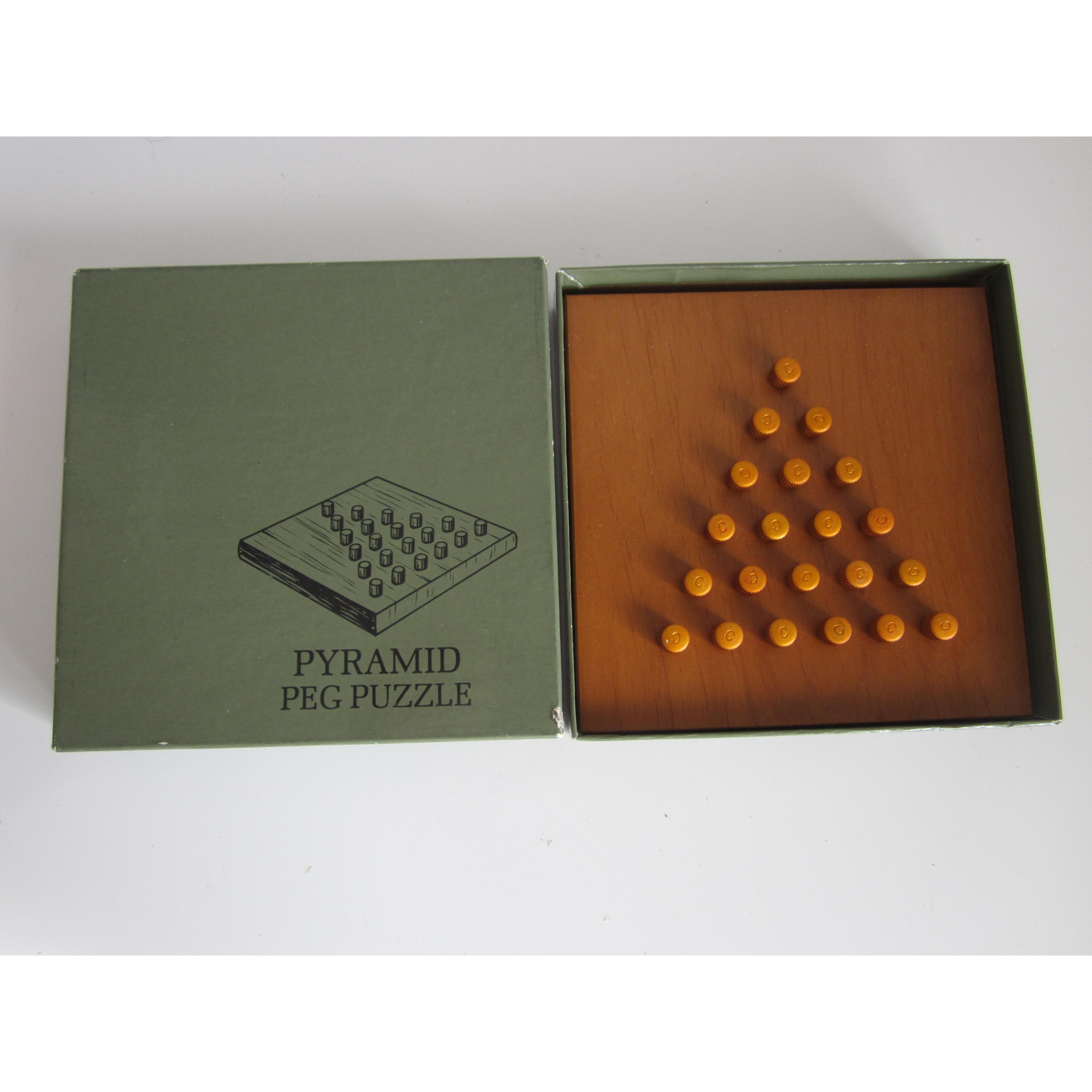 Vintage Pyramid Peg Puzzle made in USA from Quality wood and metal