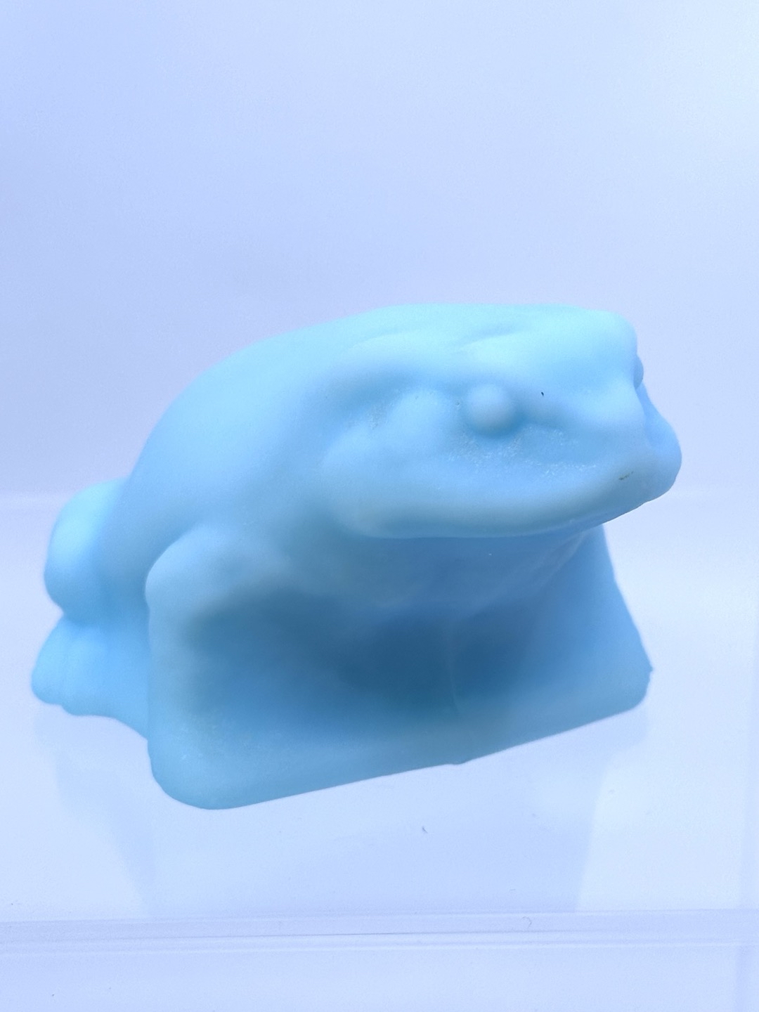 Rare 1970’s Fenton Blue Satin Frog Figurine