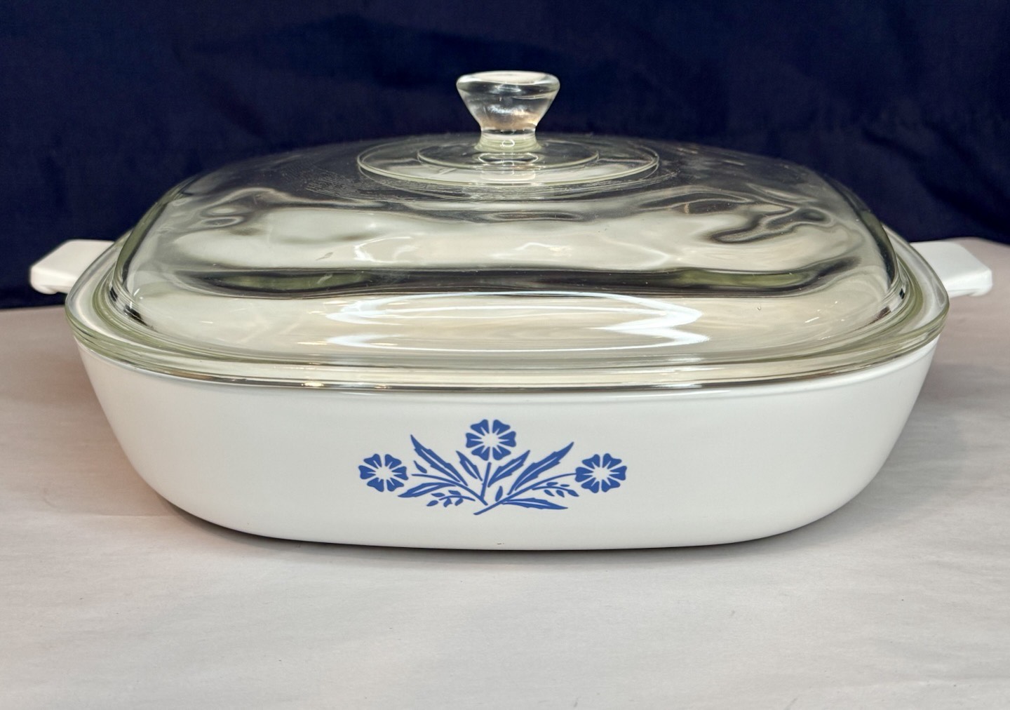 Corning Ware USA P-10-B Blue Cornflower 10in Square Baking Pan With Lid
