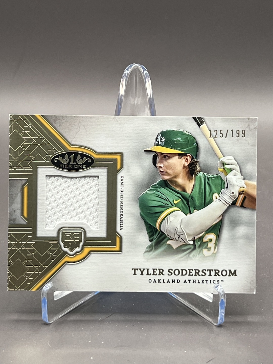 Tyler Soderstrom 2024 Topps Tier One RC Single Relic 125/199 # RR-TS