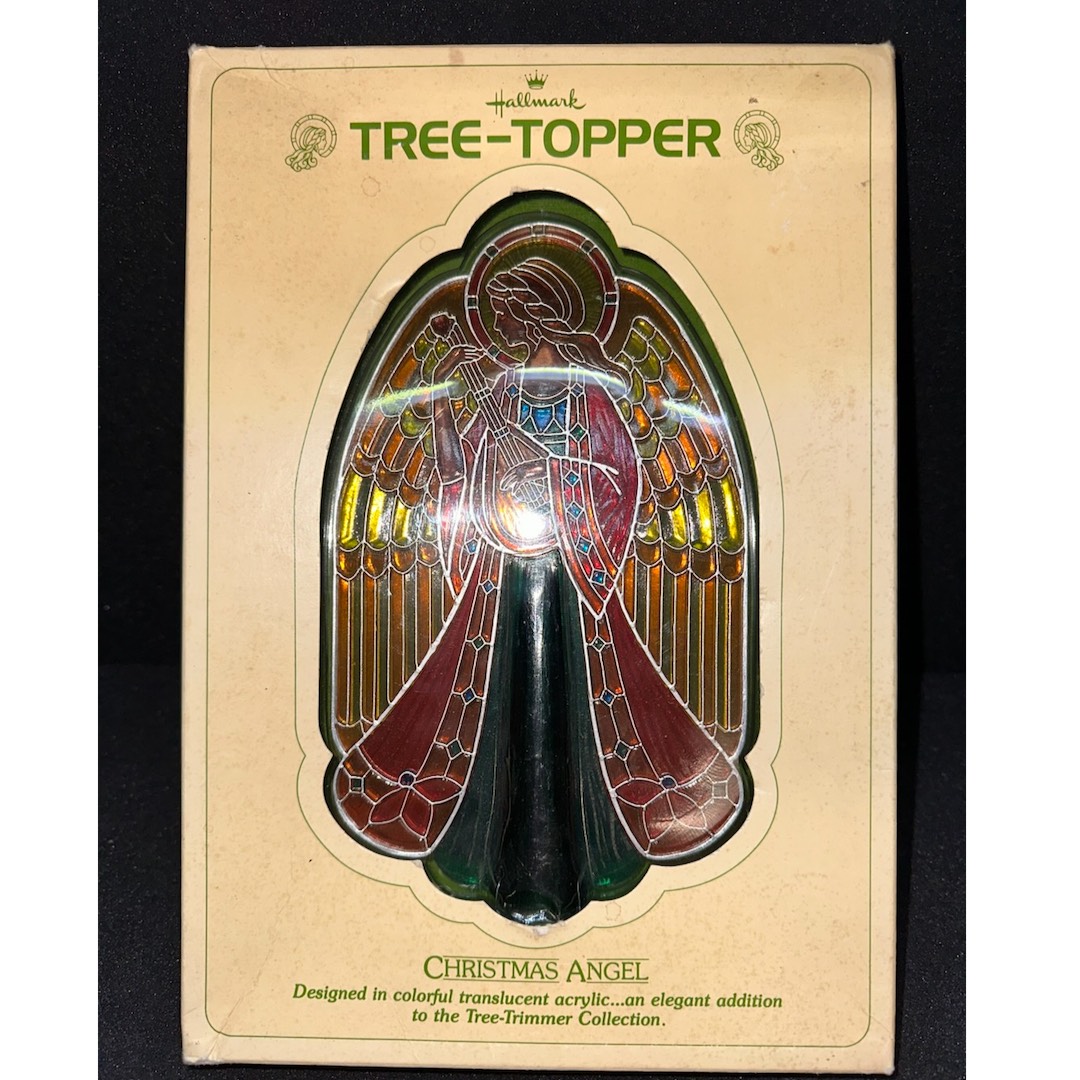 Vintage 1979 Hallmark Tree-Topper Christmas Angel Translucent Acrylic