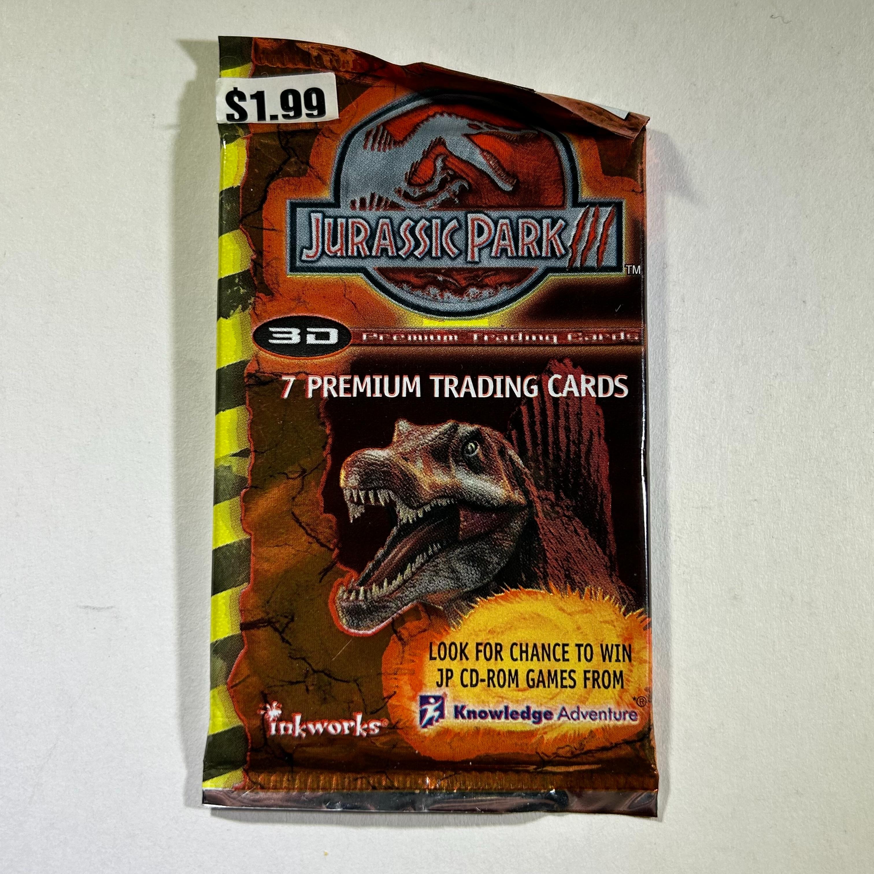 (1) Jurassic Park Iii 3d Premium Trading Card Pack - Single Pack Dinosaurs