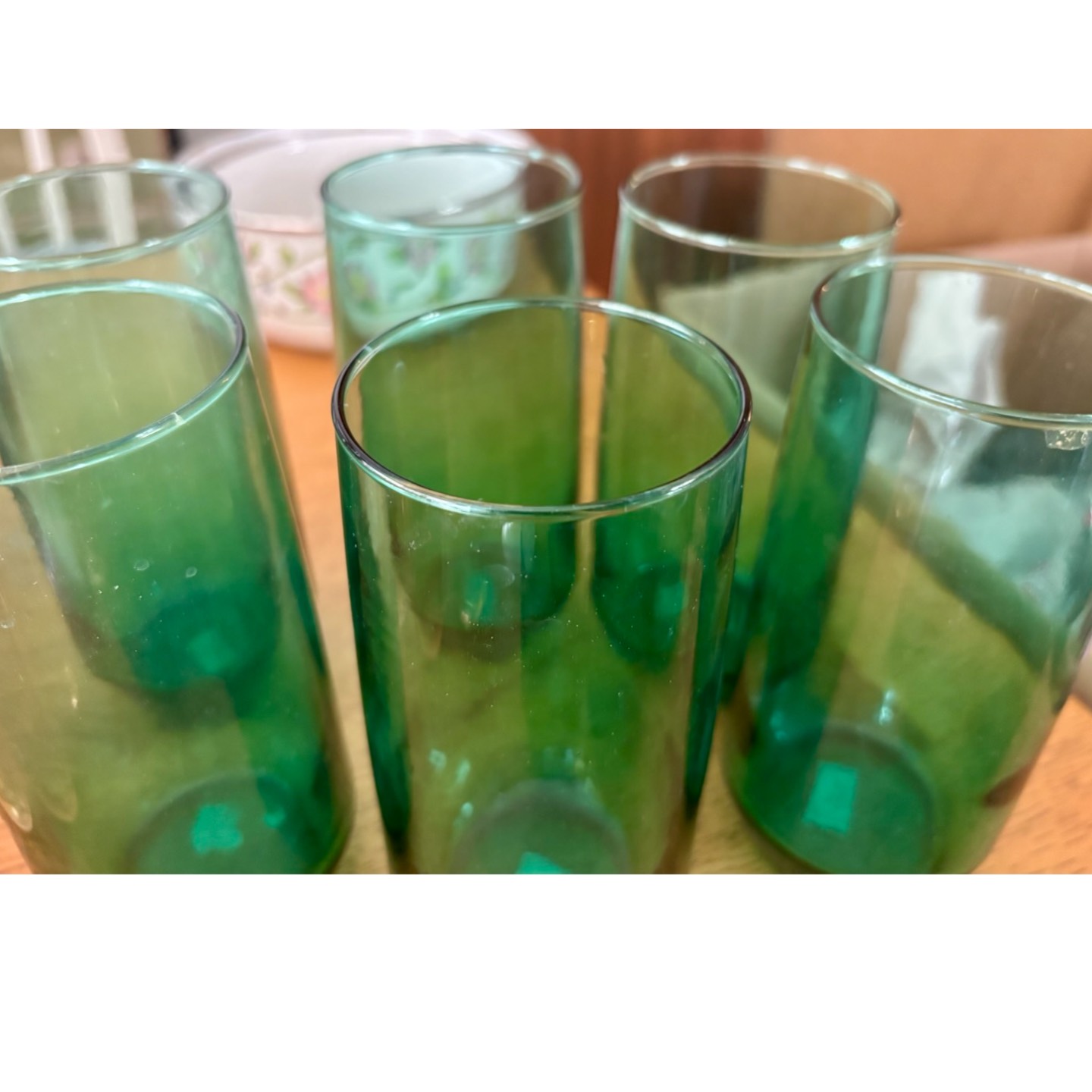 Anchor Hocking Set of 6 Glasses 16oz Marked