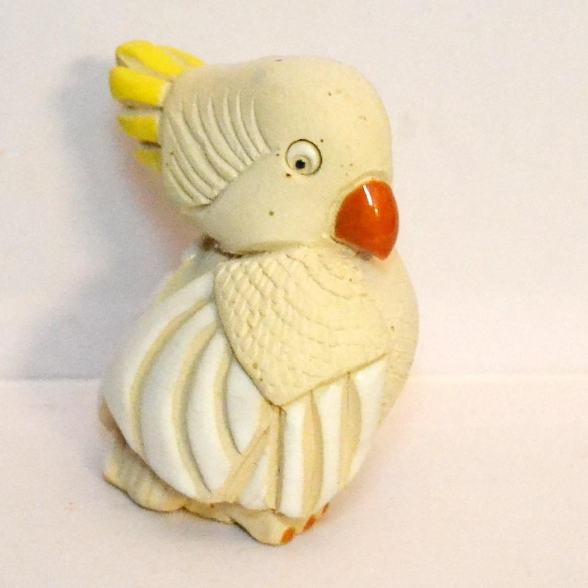 Artesania Rinconada Cockatoo Hand Carved Bird Mark On Bottom