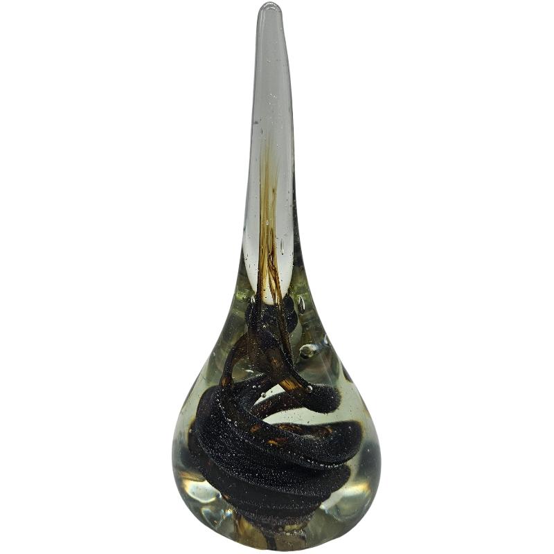 Elegant Glass Teardrop Paperweight