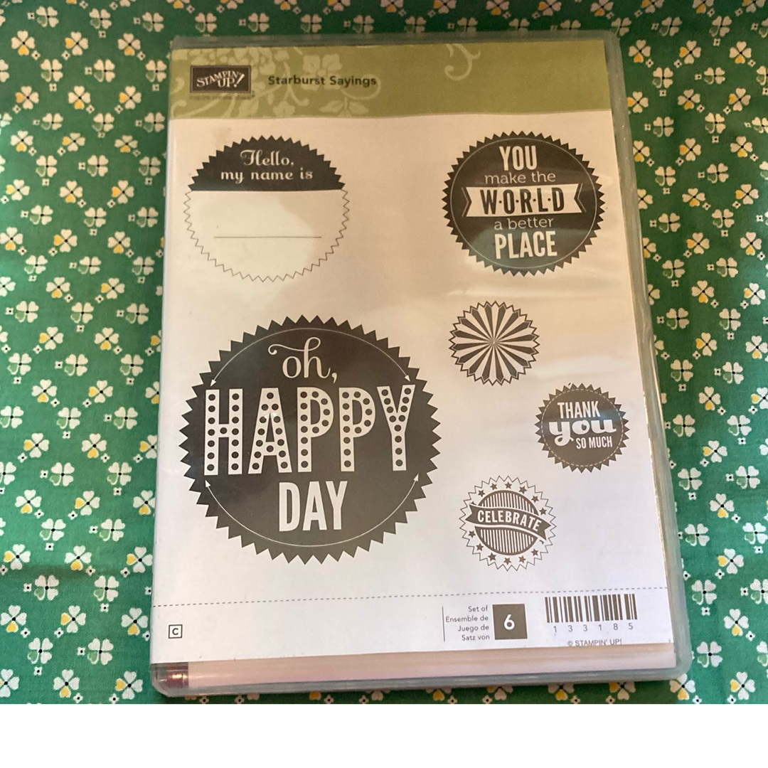 Stampin’ Up “Starburst Sayings” Set Of 6 Stamps