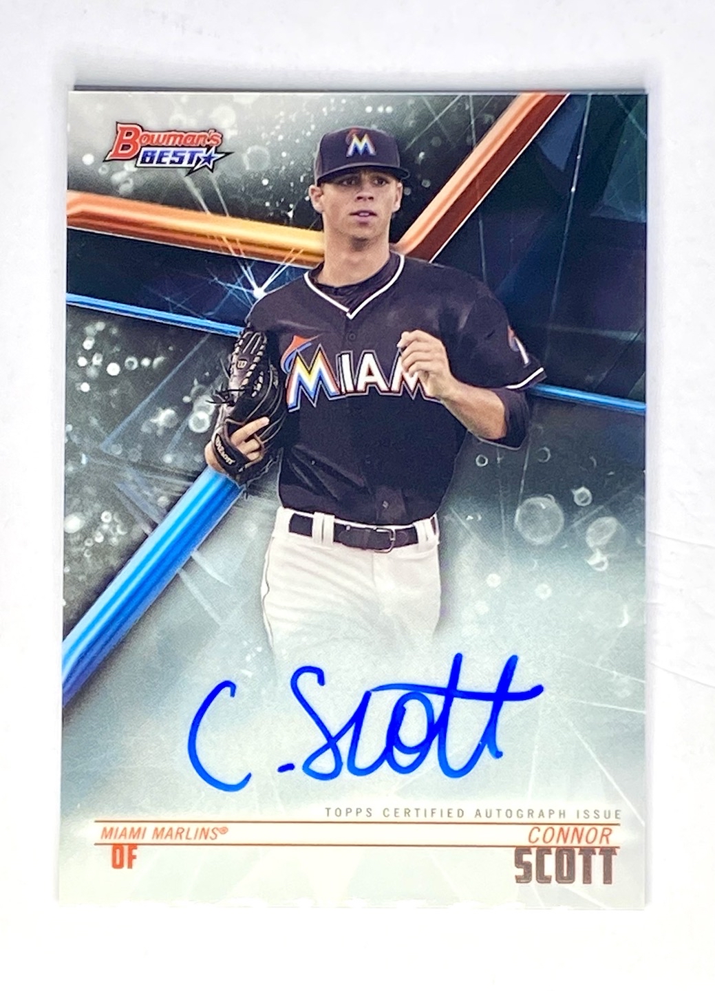 Connor Scott 2018 Bowman's Best Best of 2018 Autographs Auto Marlins