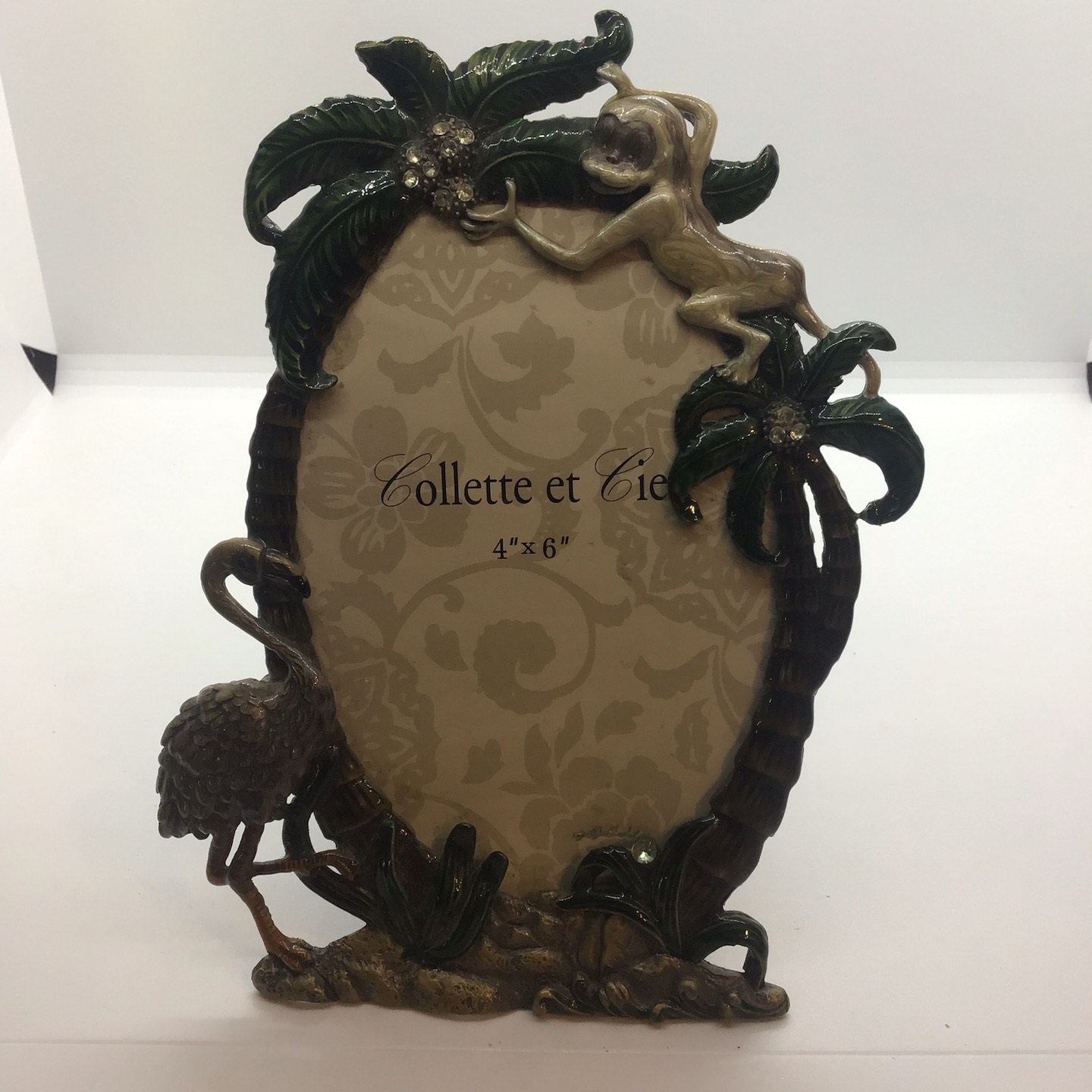 Collette et cie Enamed Metal Picture Frame Monkey, Jungle, Flamingo ...